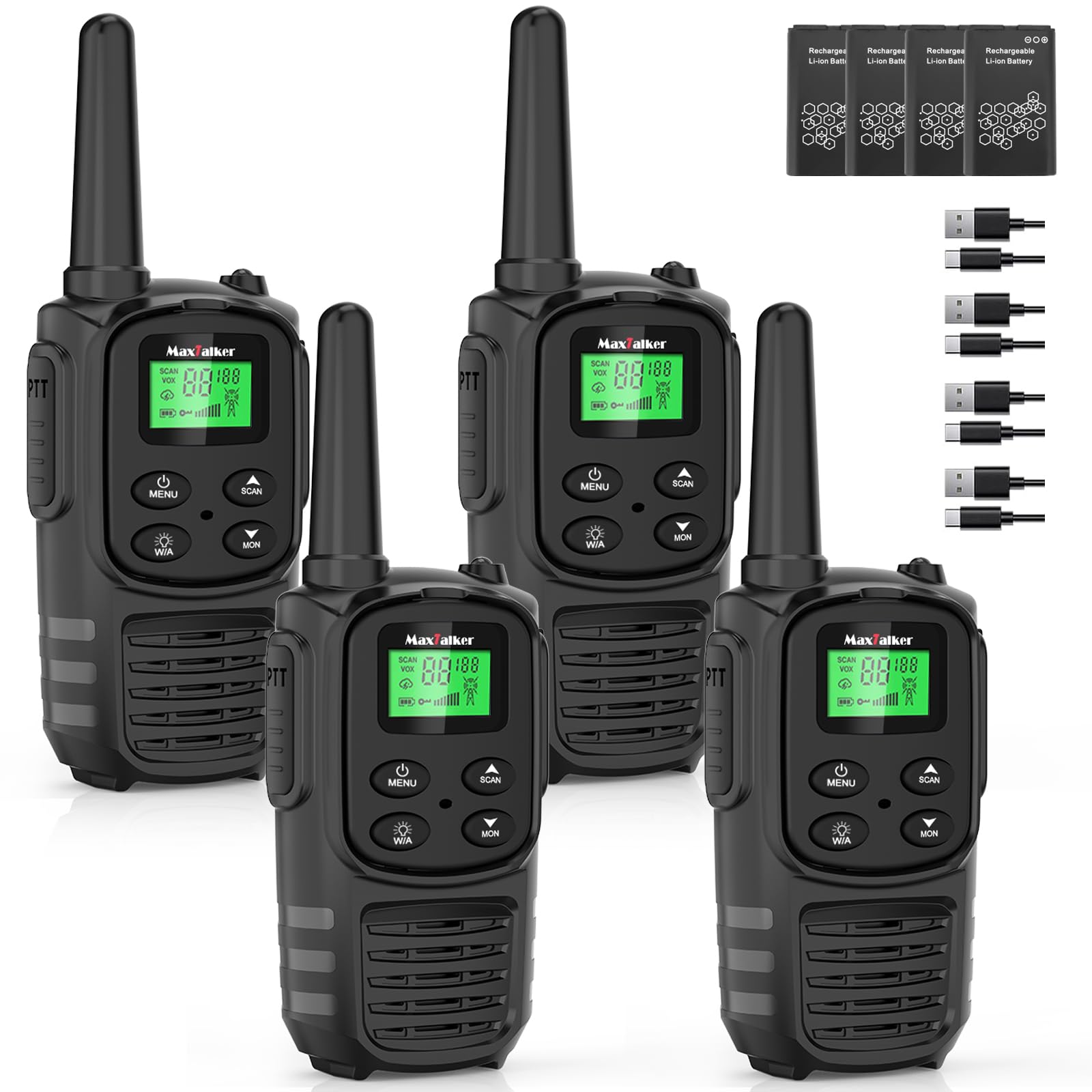 Amazon.com: MaxTalker Walkie Talkies Long Range for Adults, MT10 ...