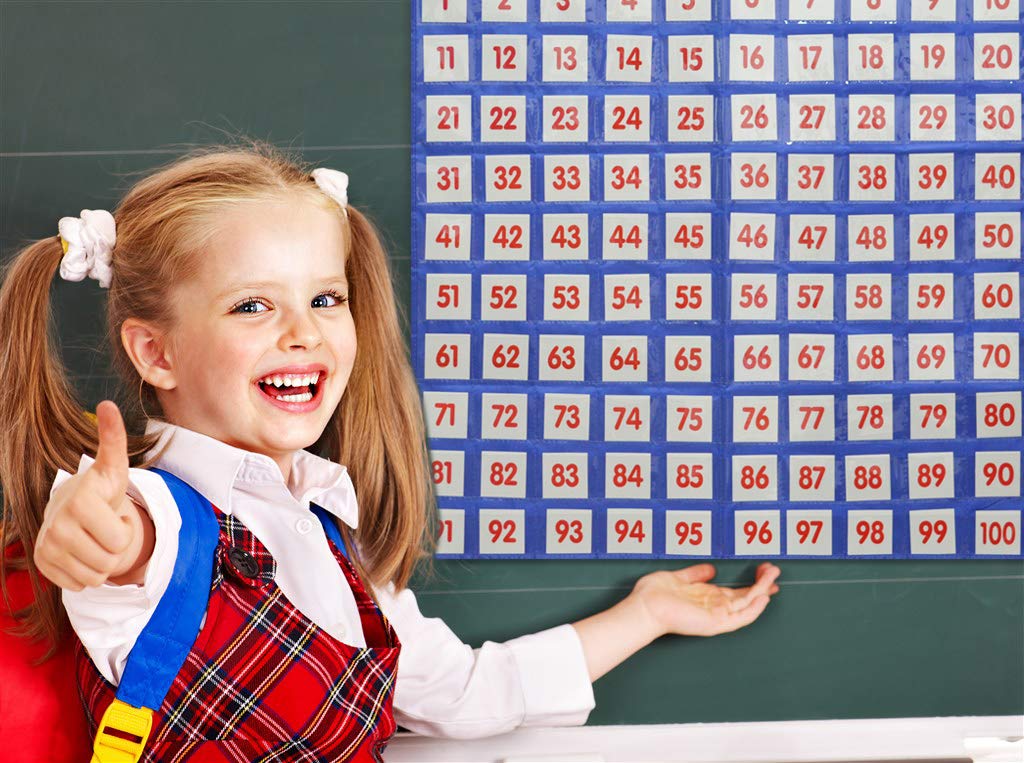 Buy Godery Scholastic Hundred Pocket Chart, Numbers Wall Chart with ...
