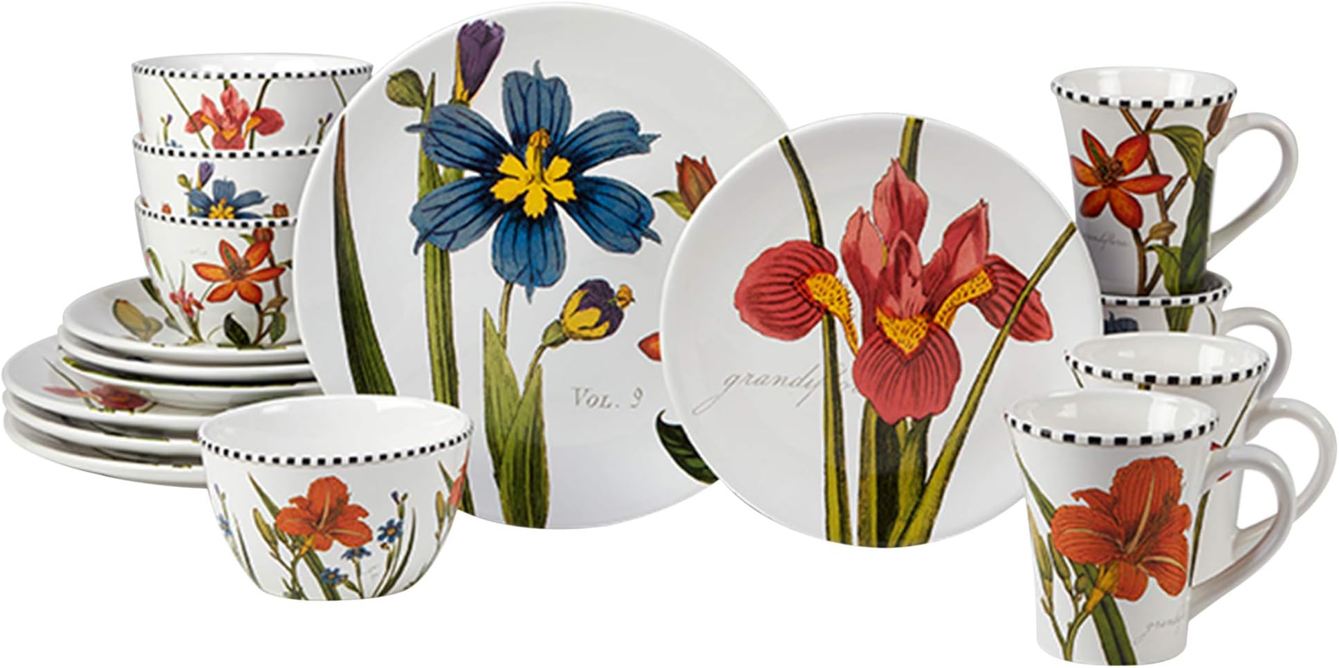 Amazon.com | Certified International Sunset Sunflower 16 pc Dinnerware ...