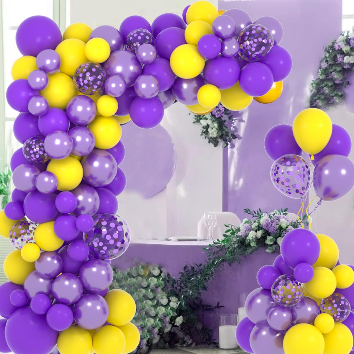 Purple And Yellow Balloons 173pc Balloon Arch Kit Event Decor Shop