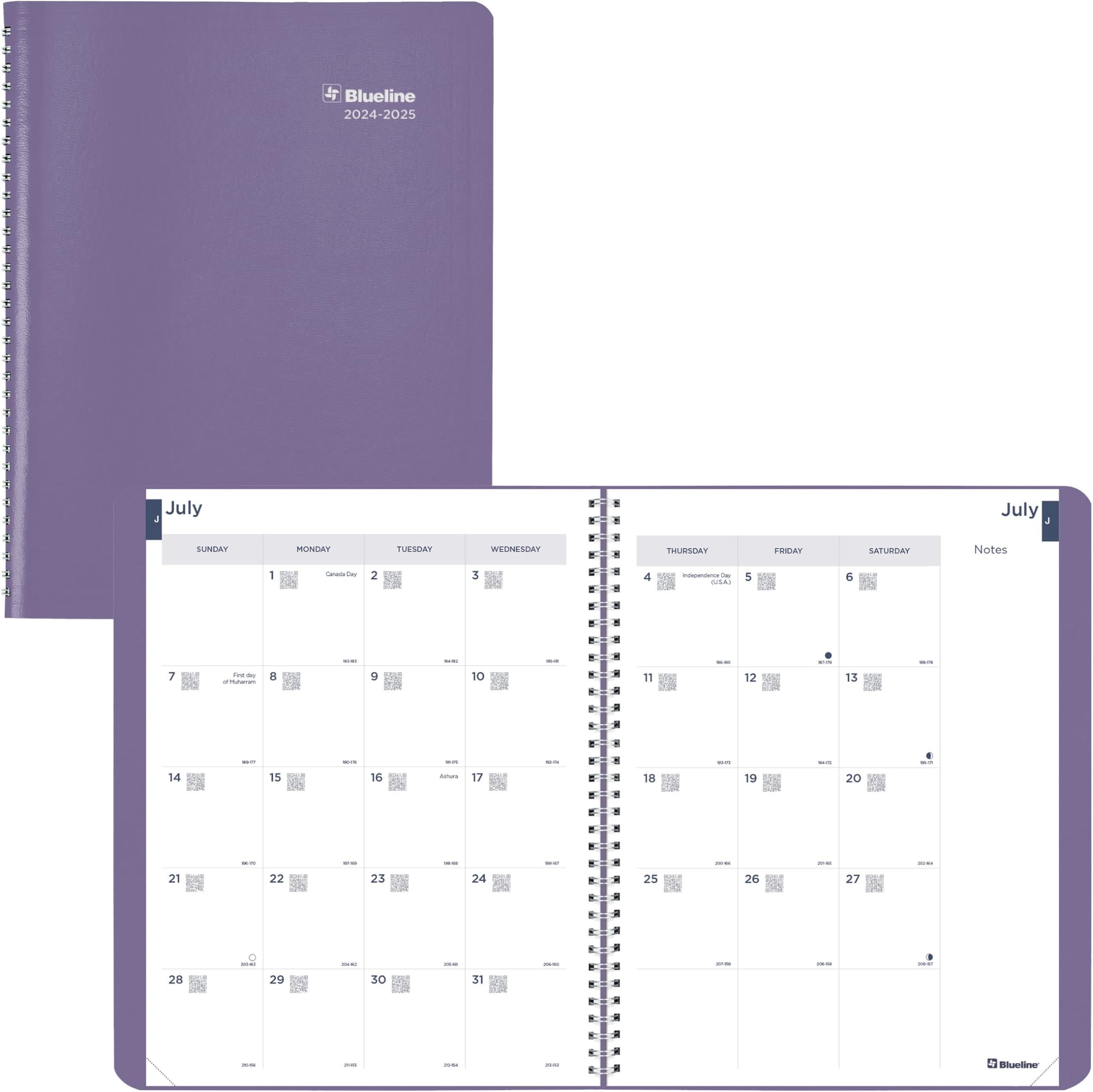 Blueline® Essential Academic Monthly Planner, 14 Months, July 2024 to ...