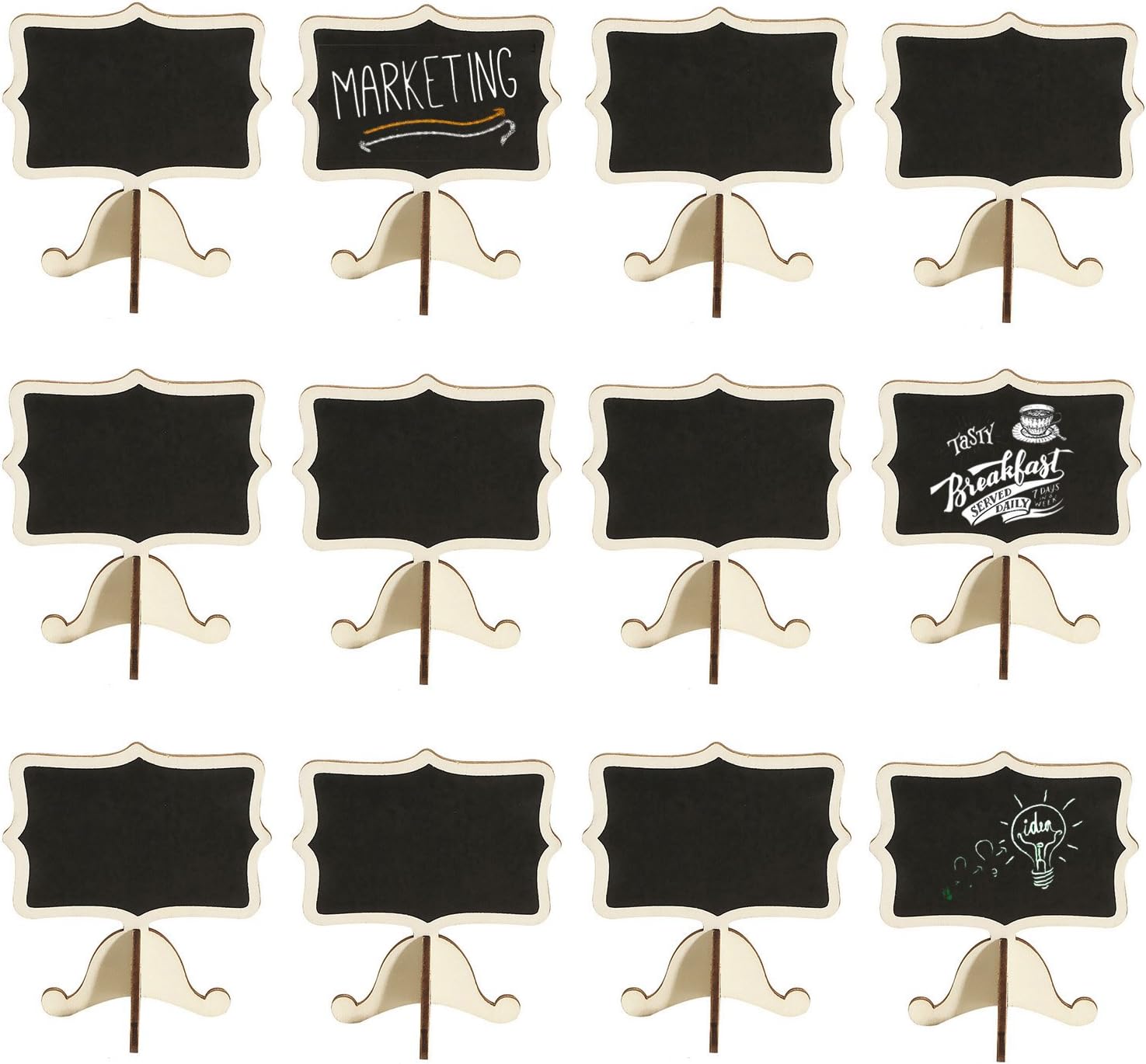 Amazon.com : Leyaron 10 Pack Mini Chalkboards Place Cards with Easel ...