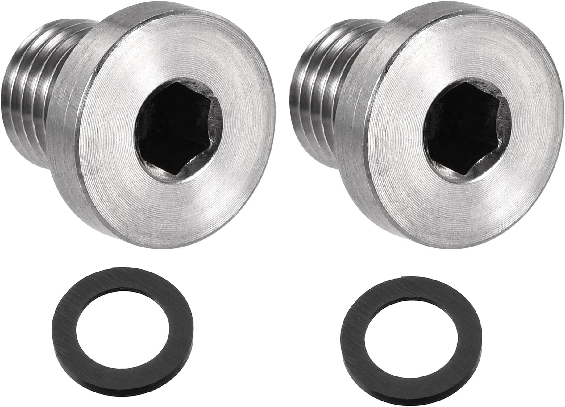 uxcell Countersunk Plug Internal Hex Head Socket with Flange - M22 X 1. ...