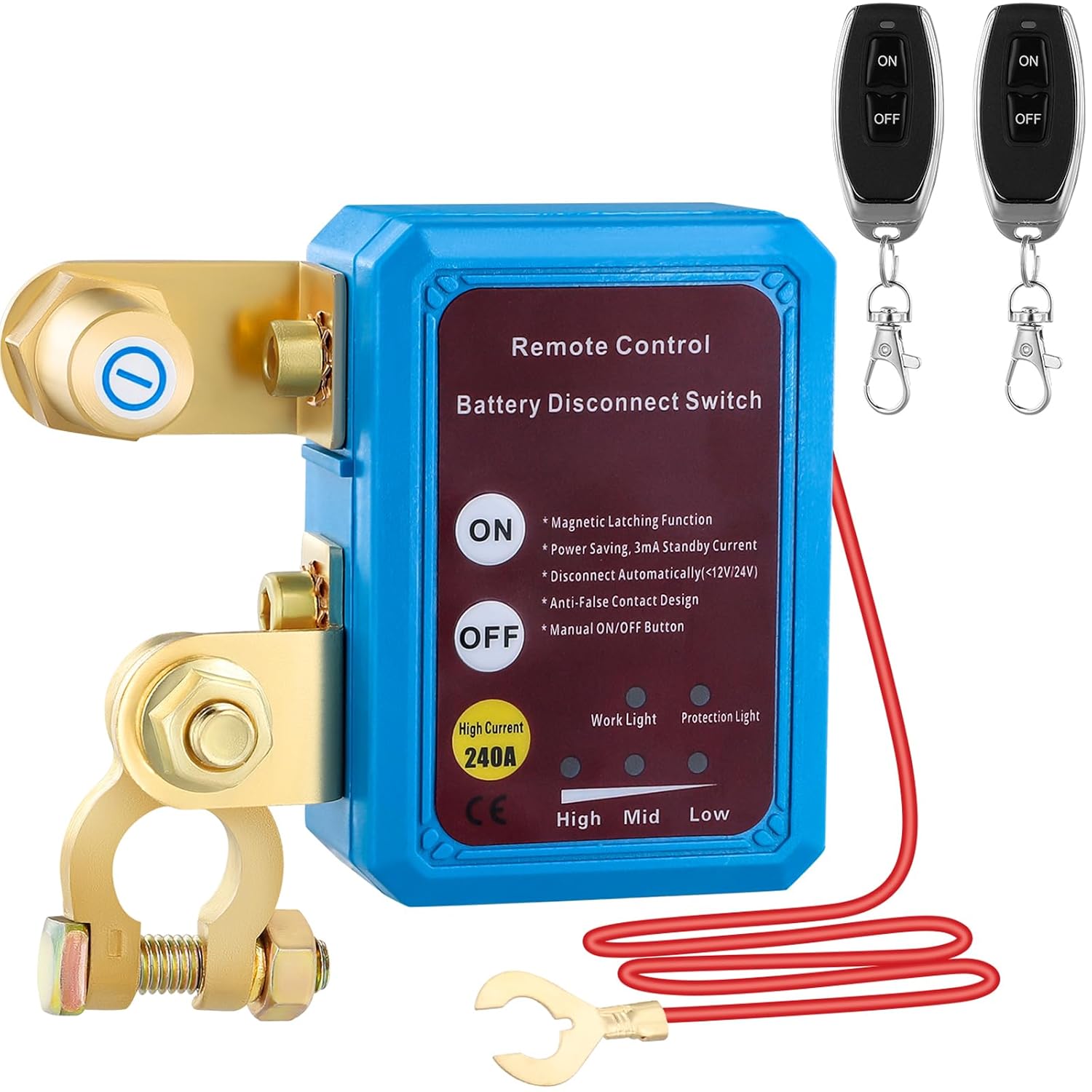 Kill Switch for Car With Remote - 12V 240A Battery Disconnect Isolator ...