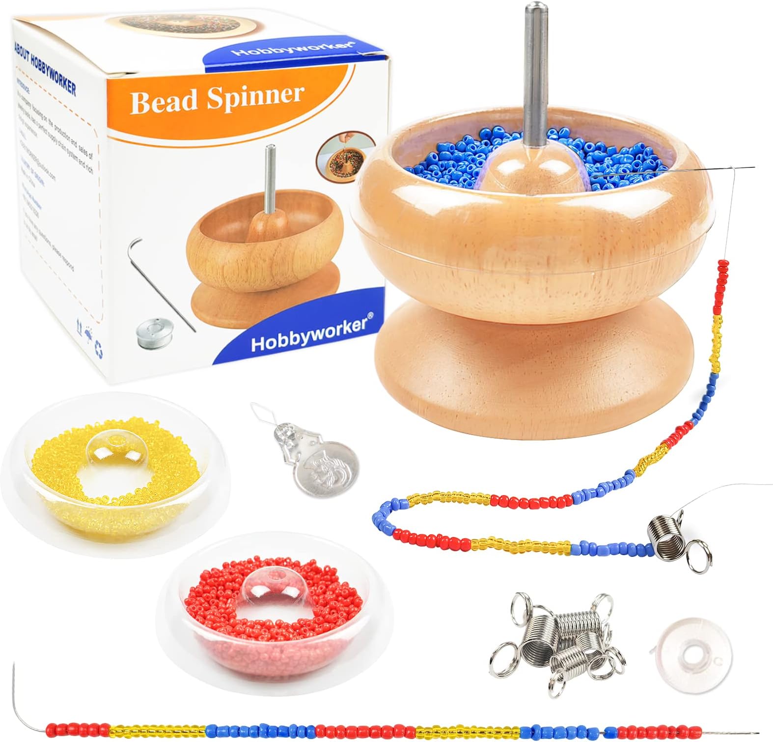 Amazon.com: hobbyworker Bead Spinner, for Jewelry Bracelet Making, Seed ...