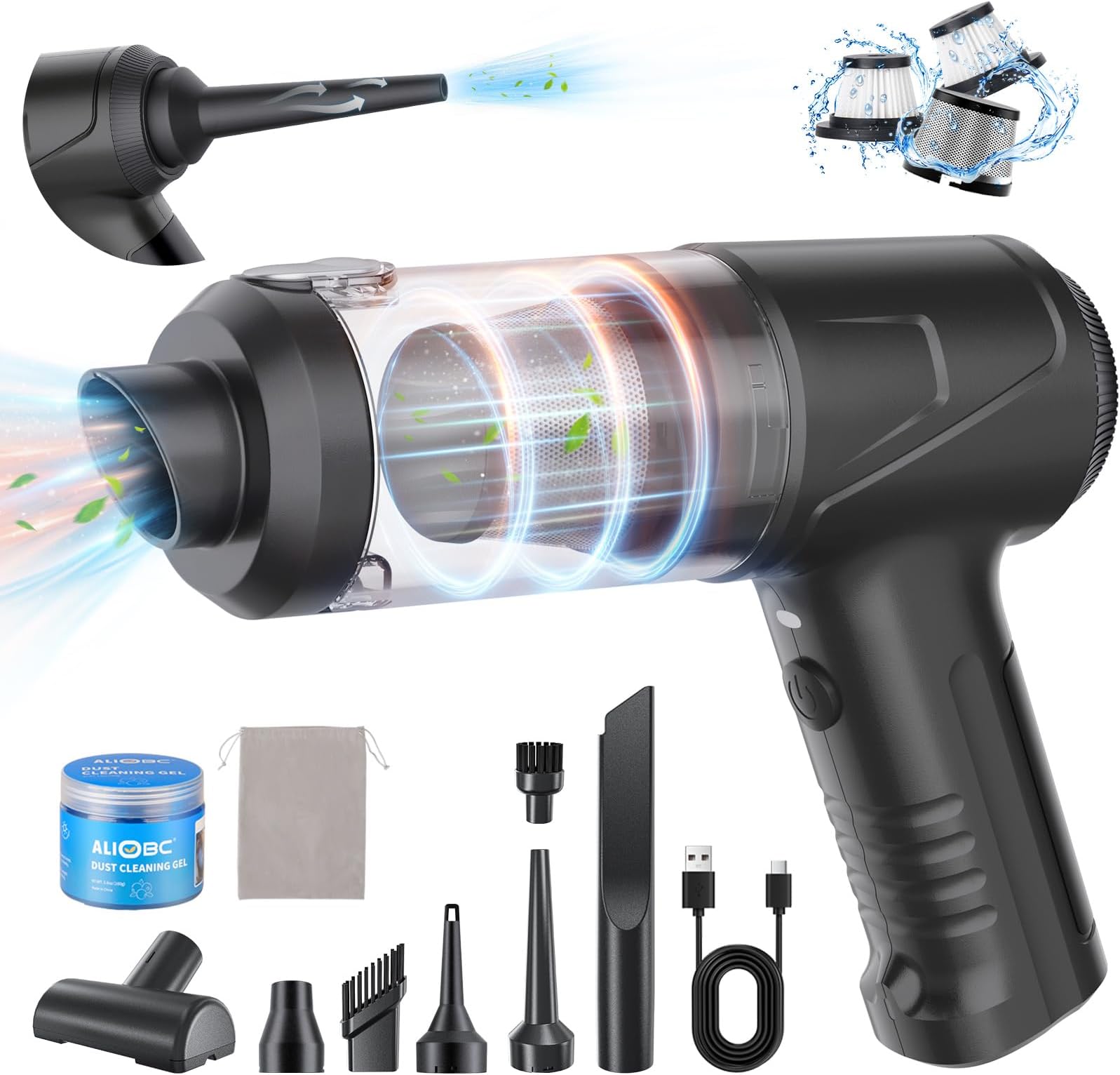 Amazon.com: Handheld Car Vacuum Cleaner Cordless - 21000PA Powerful ...