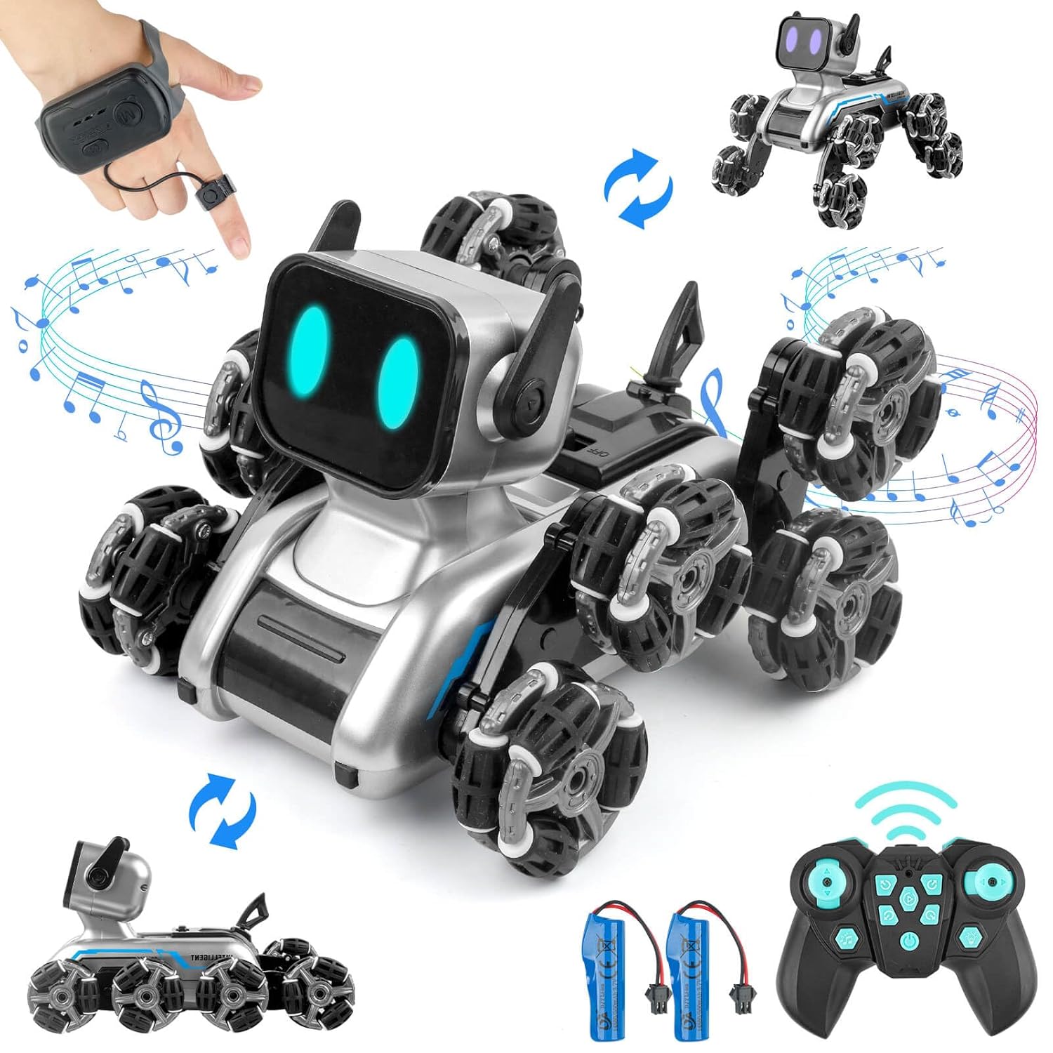 Buy Pycoal Robot Dog, 2.4Ghz Remote Control Dog Stunt RC Cars with ...