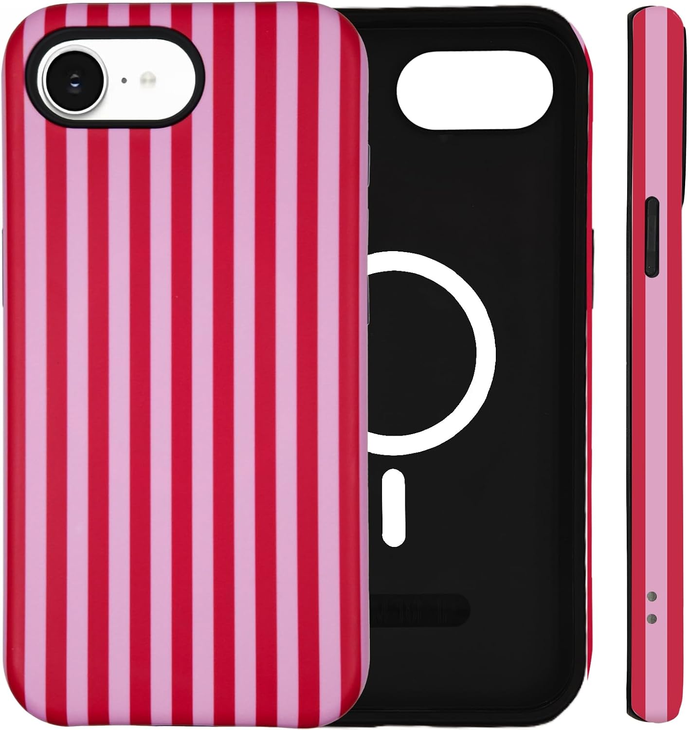 Amazon.com: SenRiCase for iPhone 16e/17e Case Cute Striped Phone Case ...