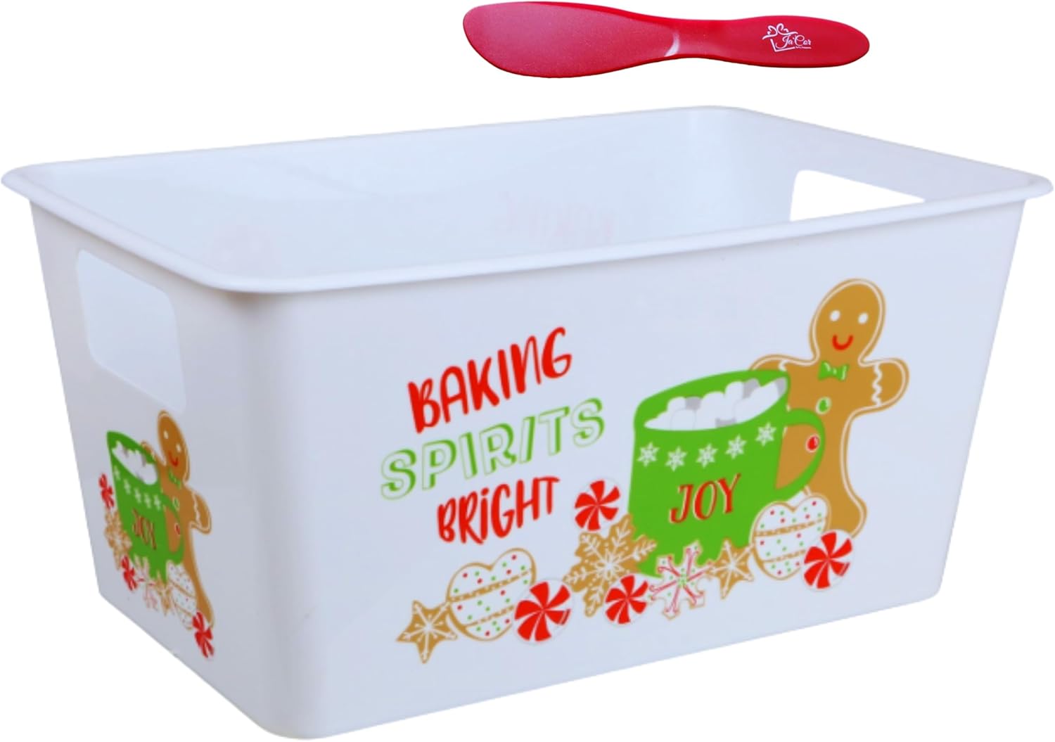Amazon.com: Ja'Cor Chrismas Gingerbread Man Plastic Buckets with ...