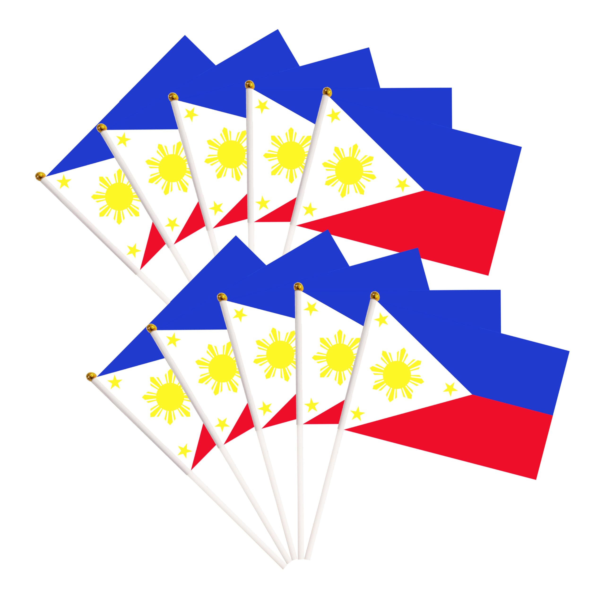 Amazon.com : 50 Pack Philippines Filipino Flags Small Mini Hand Held ...