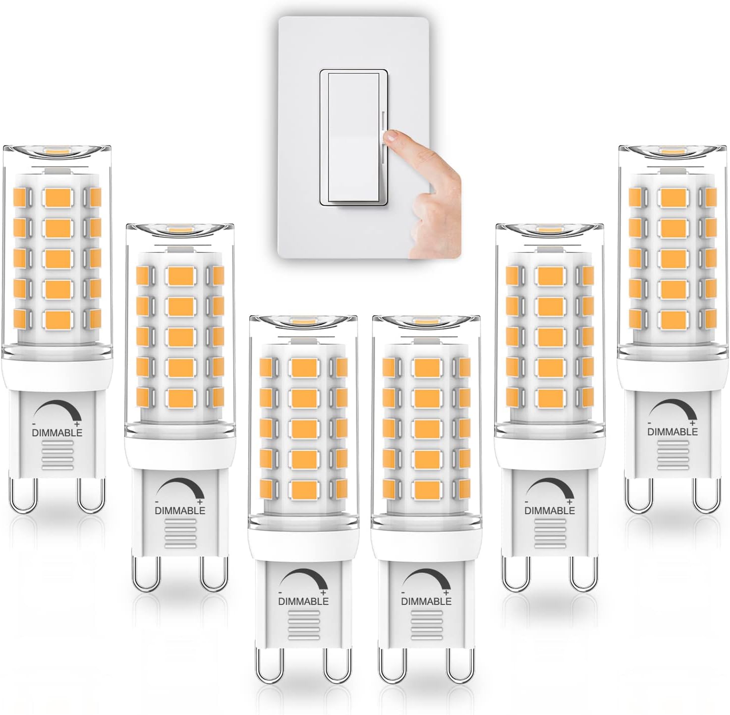 G9 LED Bulb Dimmable, 4W, 40W Halogen Equivalent, 3000K Warm White, AC ...