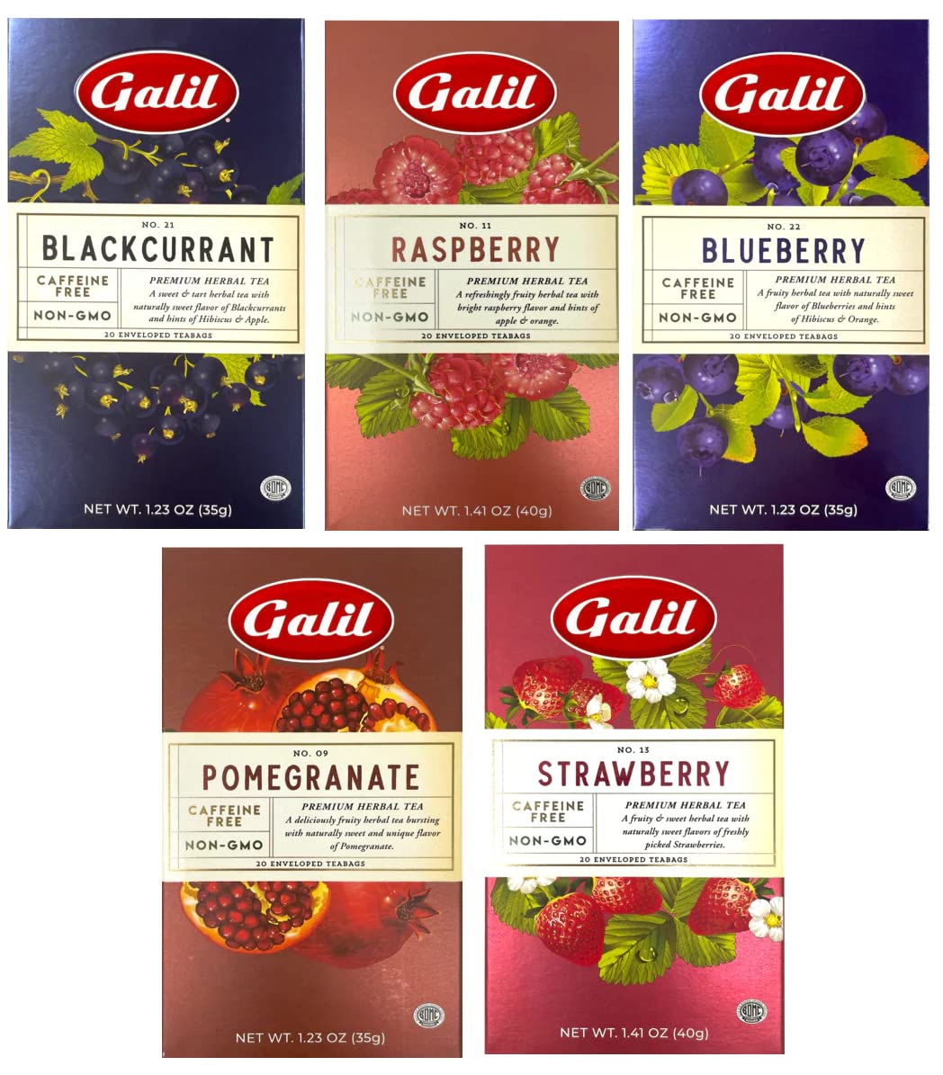 Amazon.com: Galil Brands Berry Fruity Tea Variety Pack of 5 – Includes ...