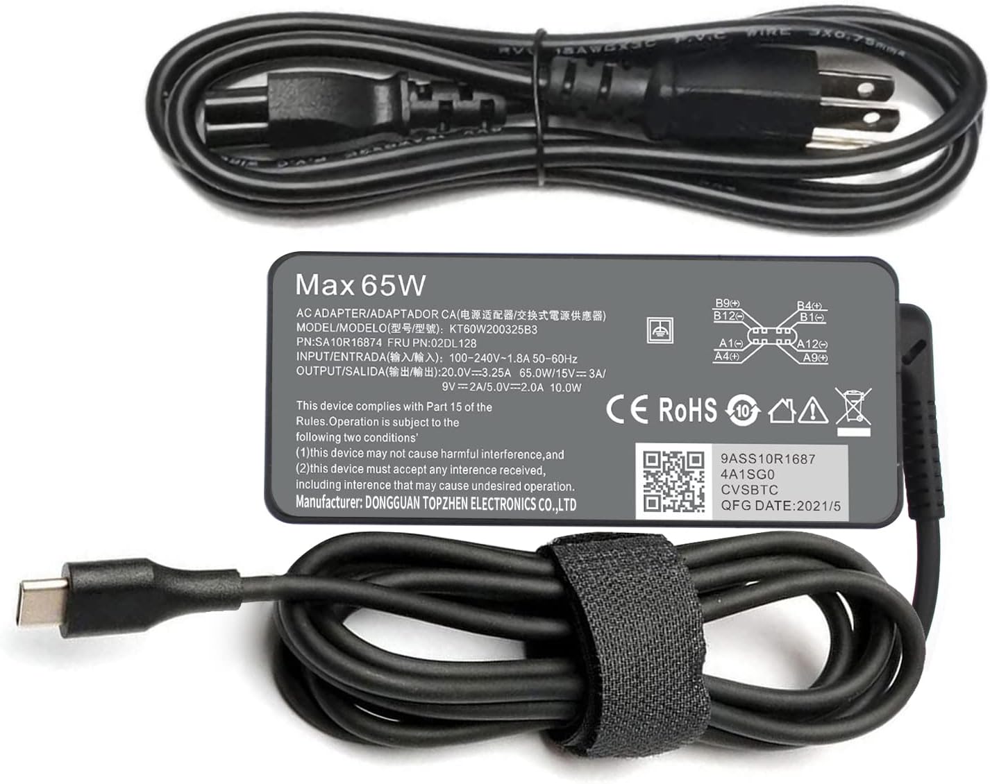Amazon.com: AGREATTHAI 65W 45W USB C Laptop Charger for ThinkPad X1 ...