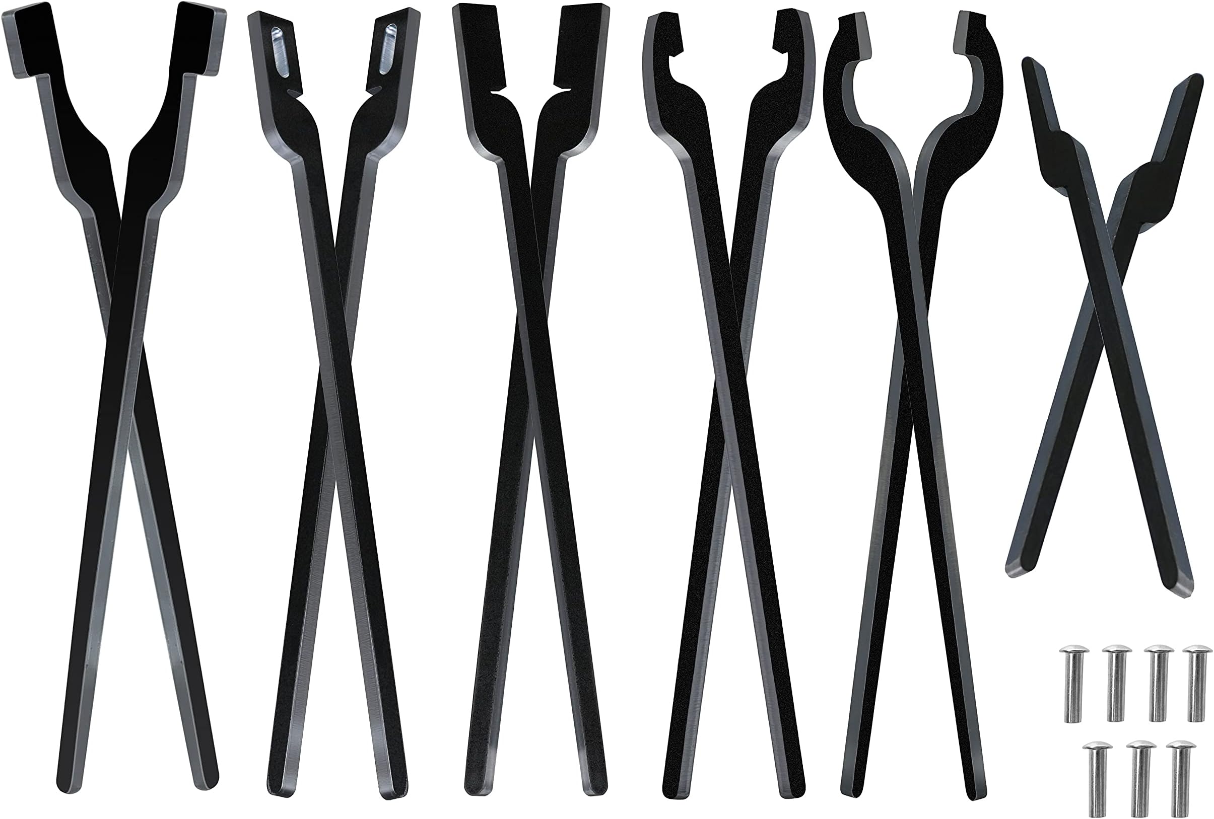 Amazon.com: V-Bit Bolt Blacksmith Tongs - 450mm (18") : Tools & Home ...