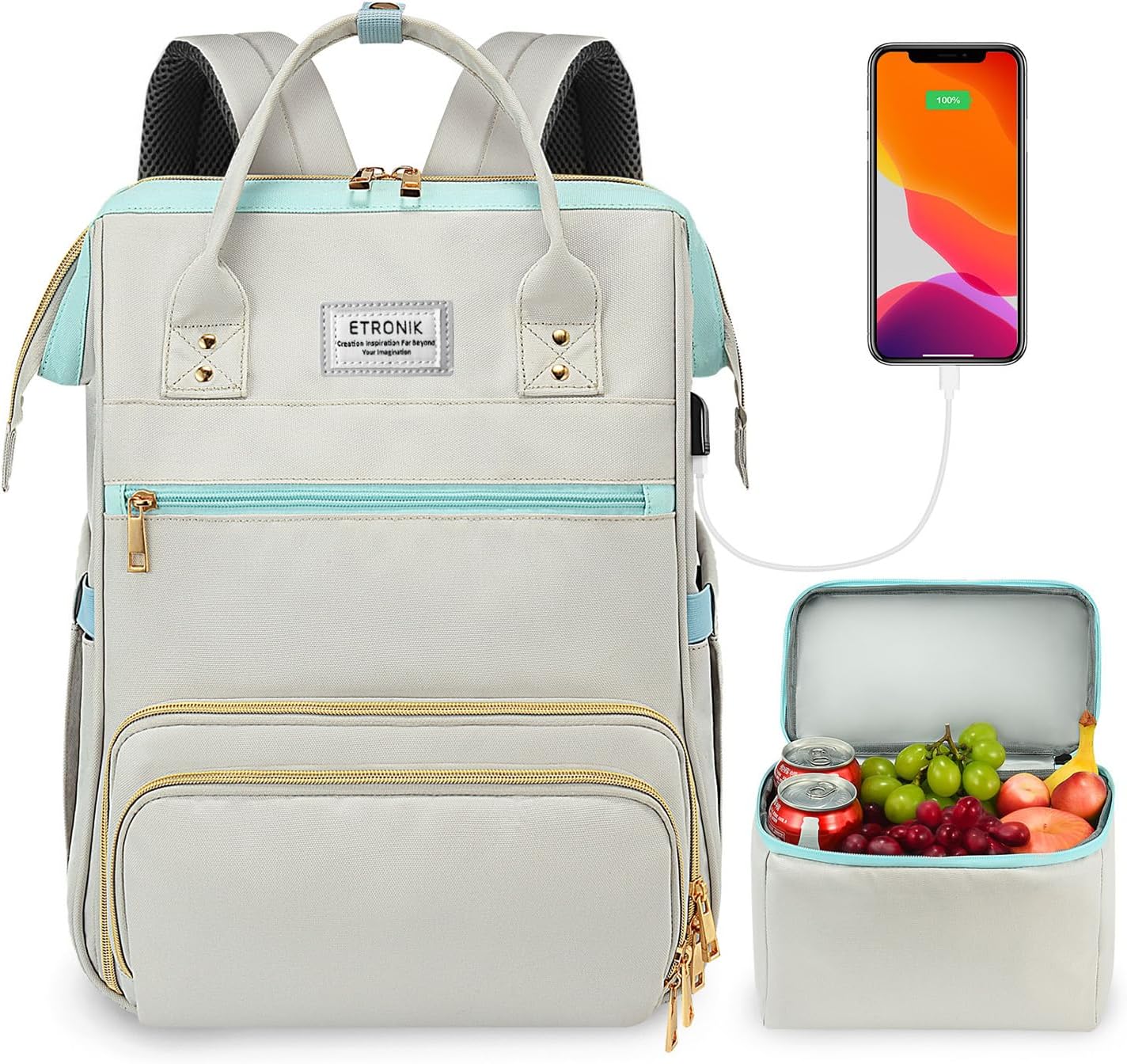 Amazon.com: MATEIN Lunch Backpack, Insulated Cooler Backpack Lunch Box ...