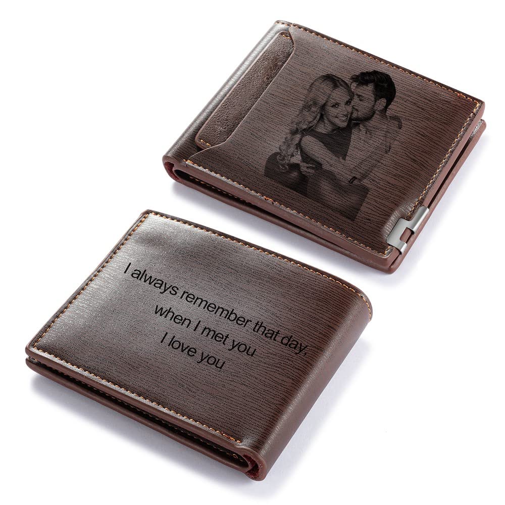 Amazon.com: Bycuss Custom Wallets for Men Personalized Photo Wallets ...