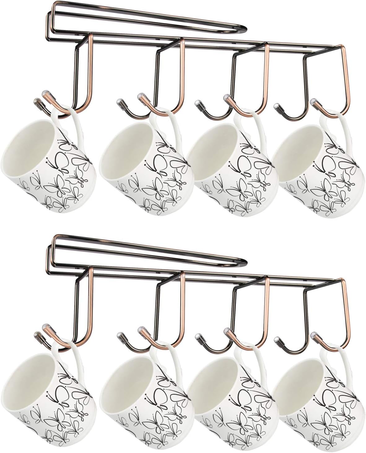 Amazon.com: Better Houseware Cup Hooks Cabinet Organizer, Under-Shelf ...