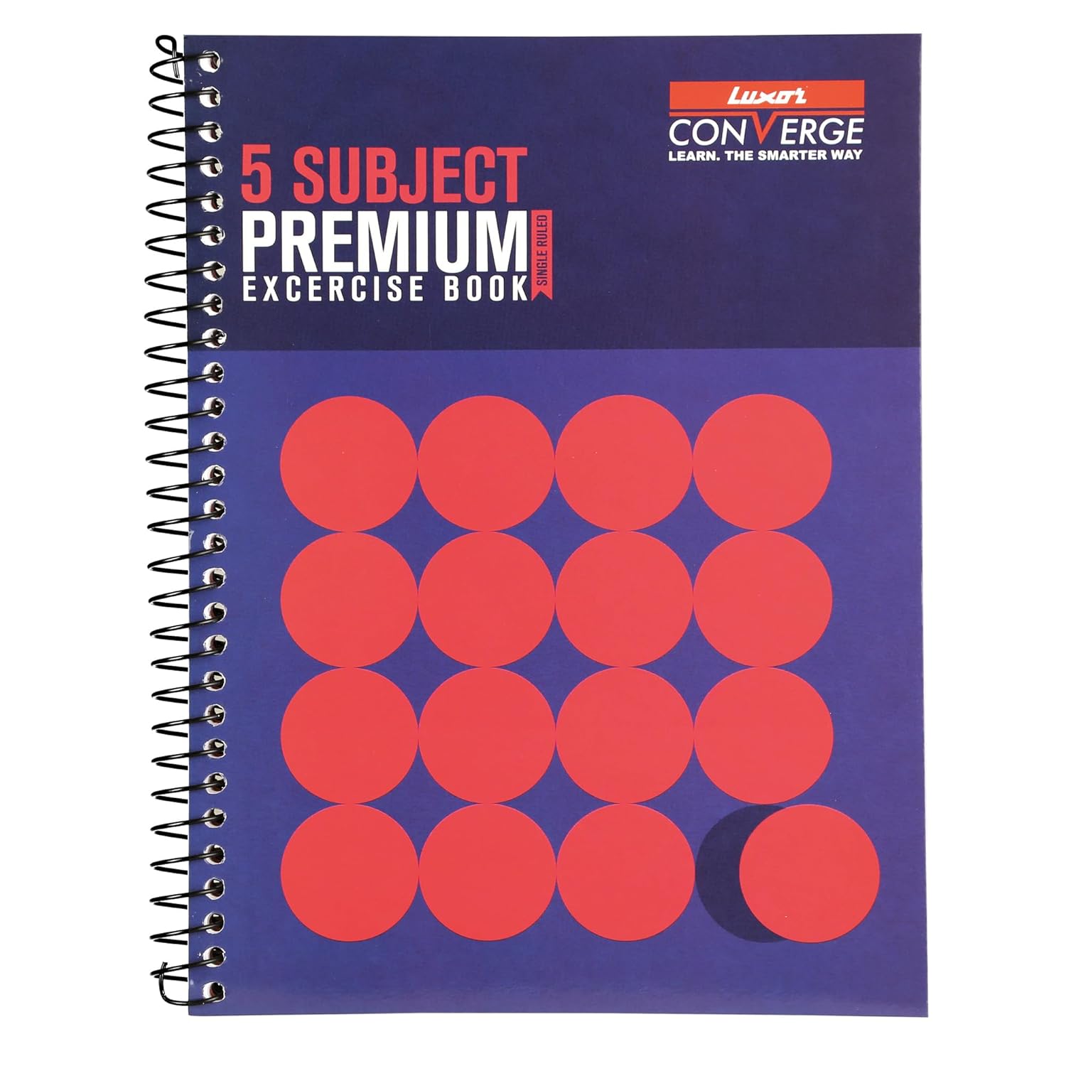 Luxor 5-Subject Spiral Hard Bound Notebook - (18 x 24 cm), 250 Pages ...