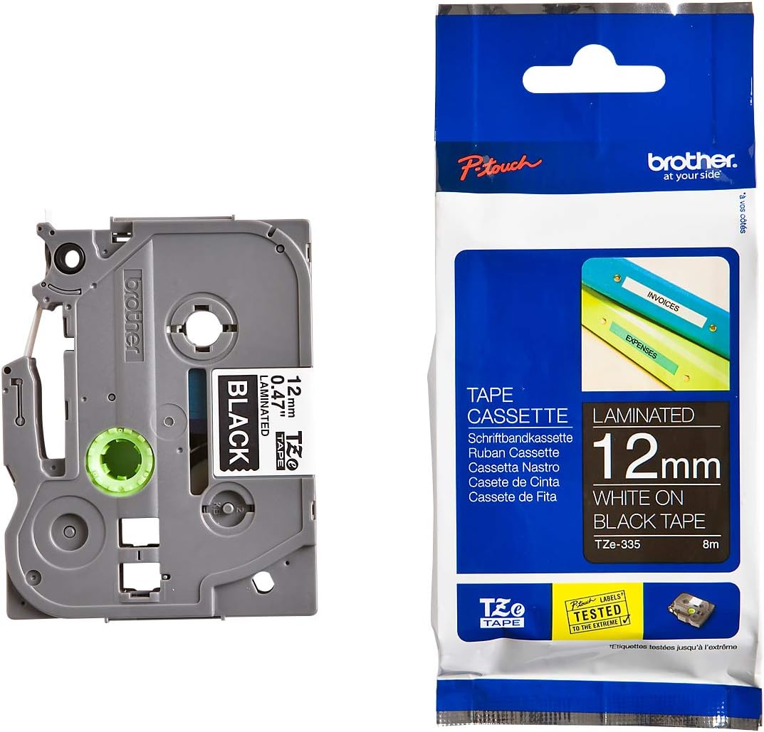 Amazon.com: Brother Genuine P-touch 2-Pack TZe-335 Laminated Tape ...