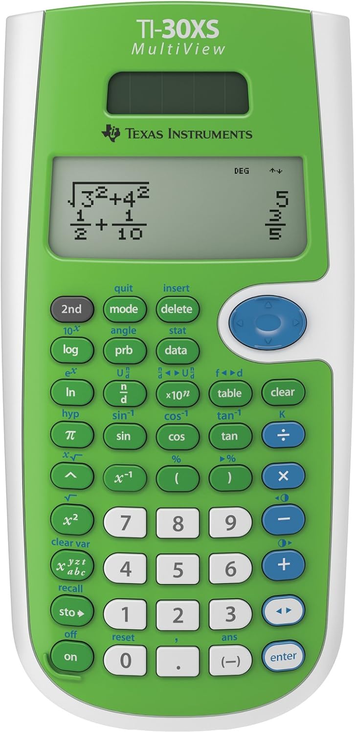 Amazon.com : Texas Instruments TI30XSMVLIMEGRN Calculator : Office Products