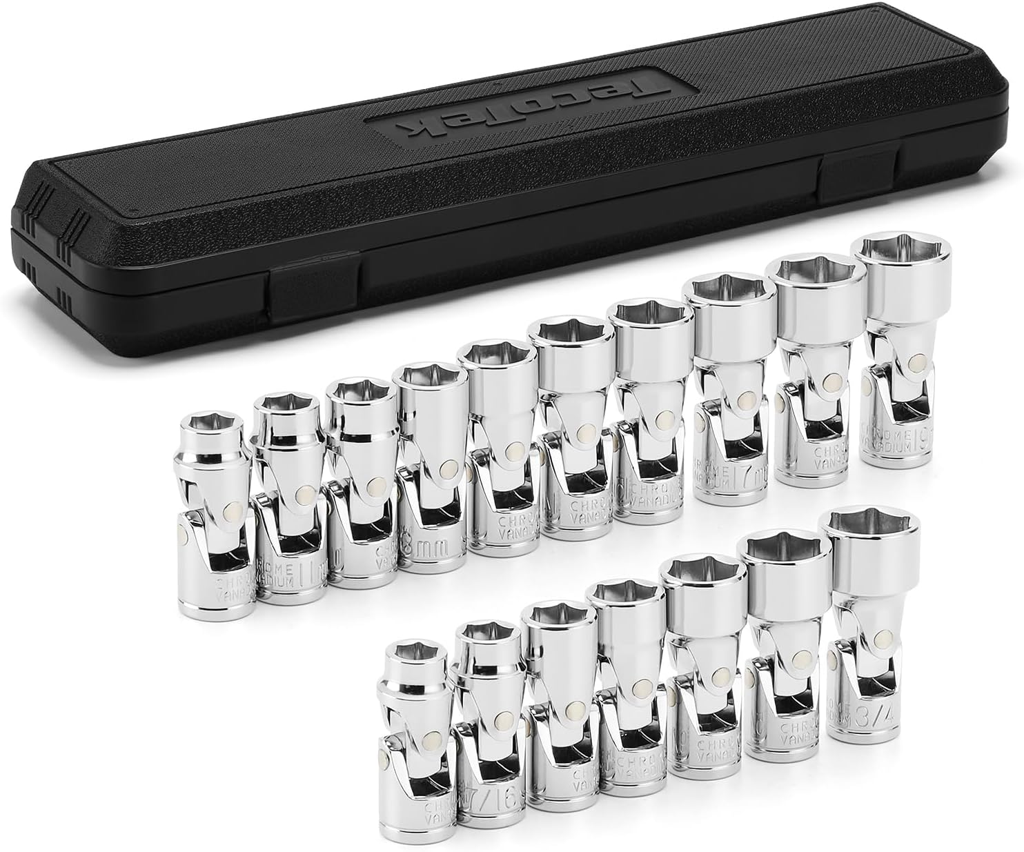 Powerbuilt Universal Socket Set, Metric 10 Piece 3/8 Inch Drive 6 Point ...