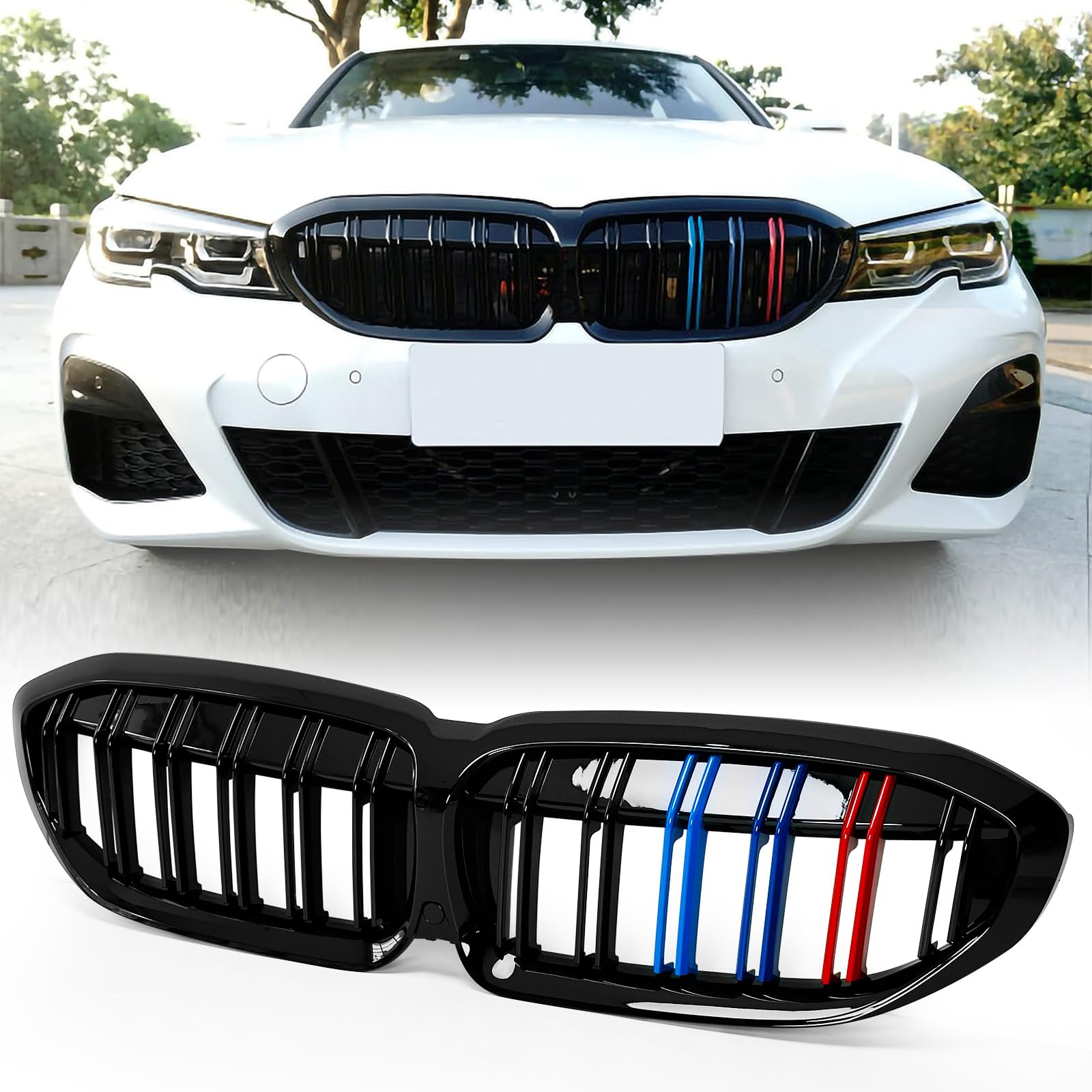 Zealhot G20 Grill Gloss Black M Color Front Kidney Grille for BMW 2019 ...