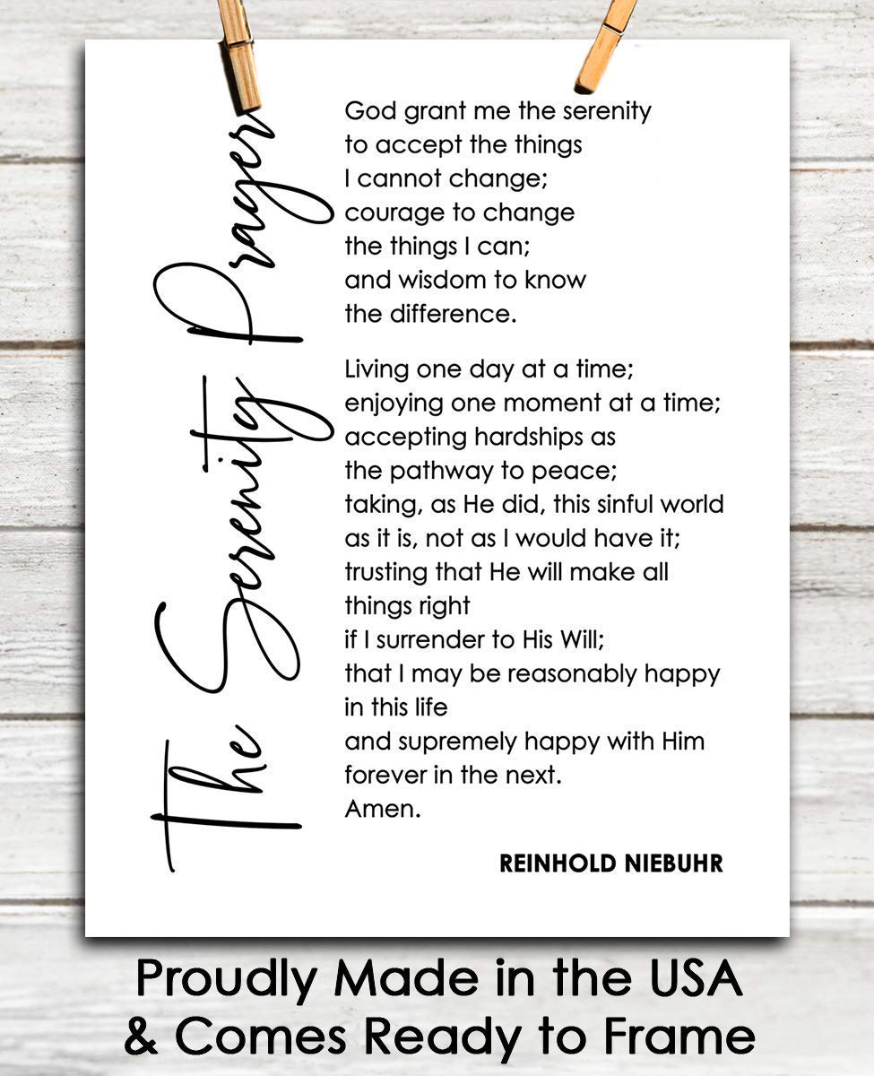 Buy 34;The Serenity Prayer Reinhold Niebuhr - Inspirational Bible ...