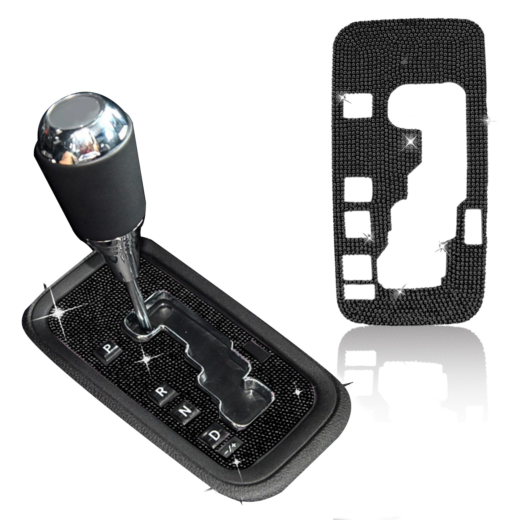 Amazon.com: HAOBO Bling Gear Shift Box Frame Cover Trim Sticker, Car ...