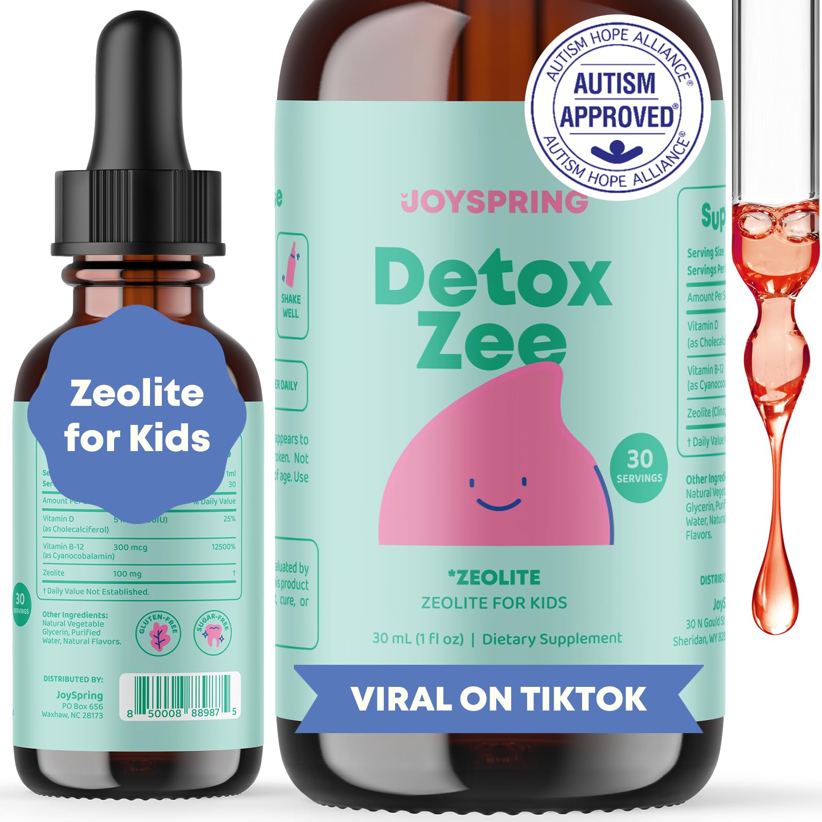 Amazon.com: JoySpring Zeolite Drops for Kids – Berry Flavored with ...