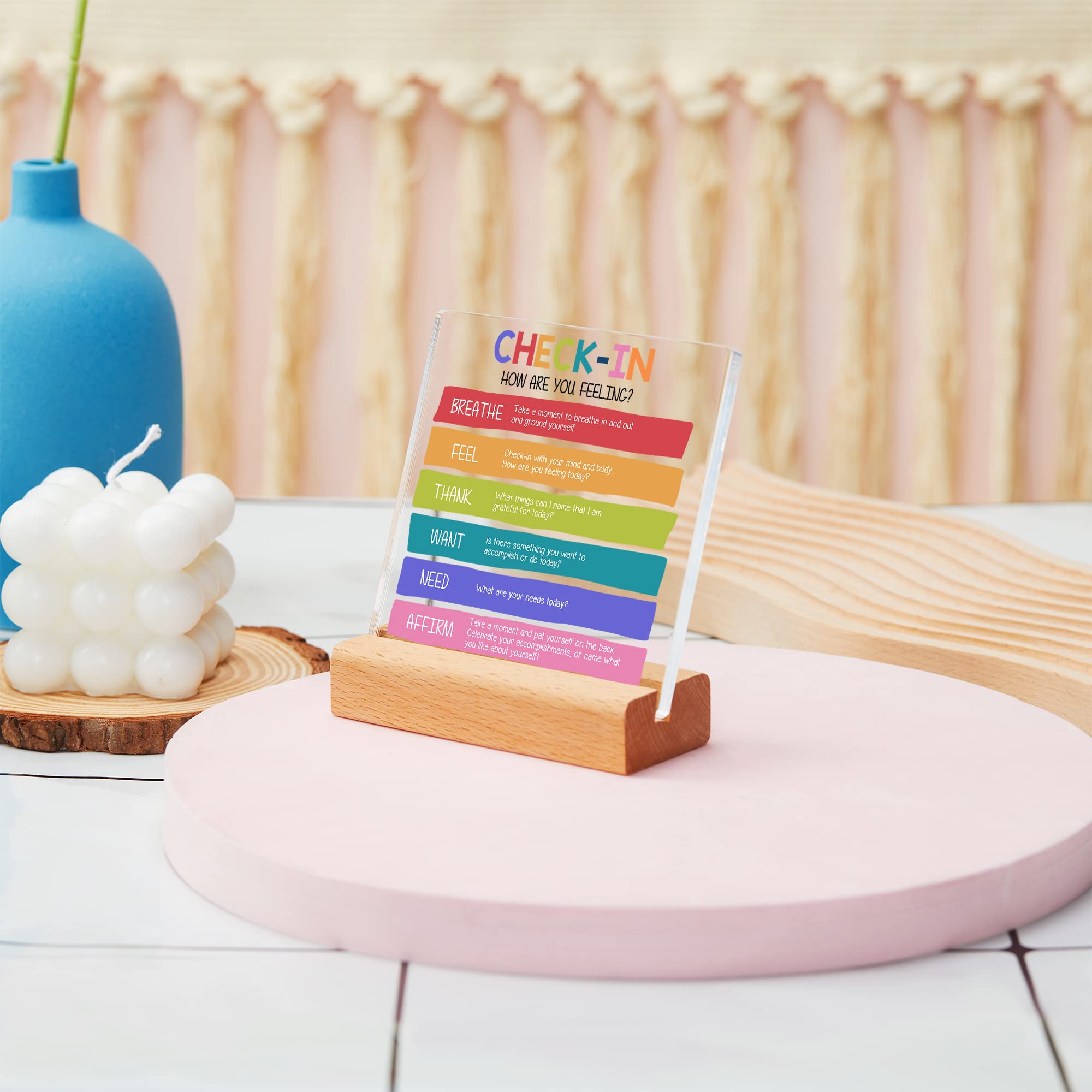 Snapklik.com : Feelings Check In, Mental Health Sign, Self Care Sign ...