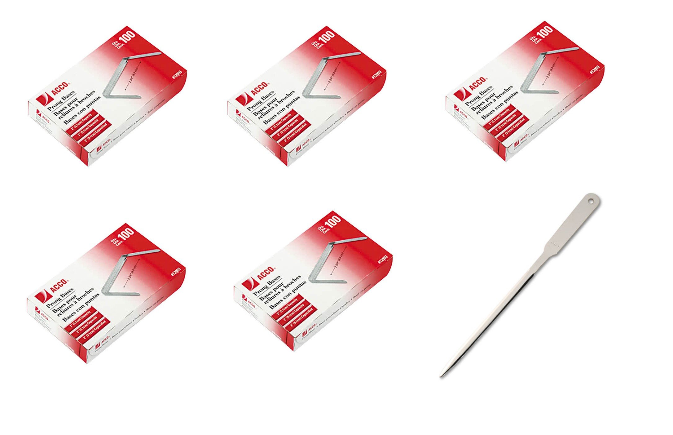 Buy ACCO 2 inch Capacity Prong Fastener Bases, 2-3/4 inch Centers, 100 ...