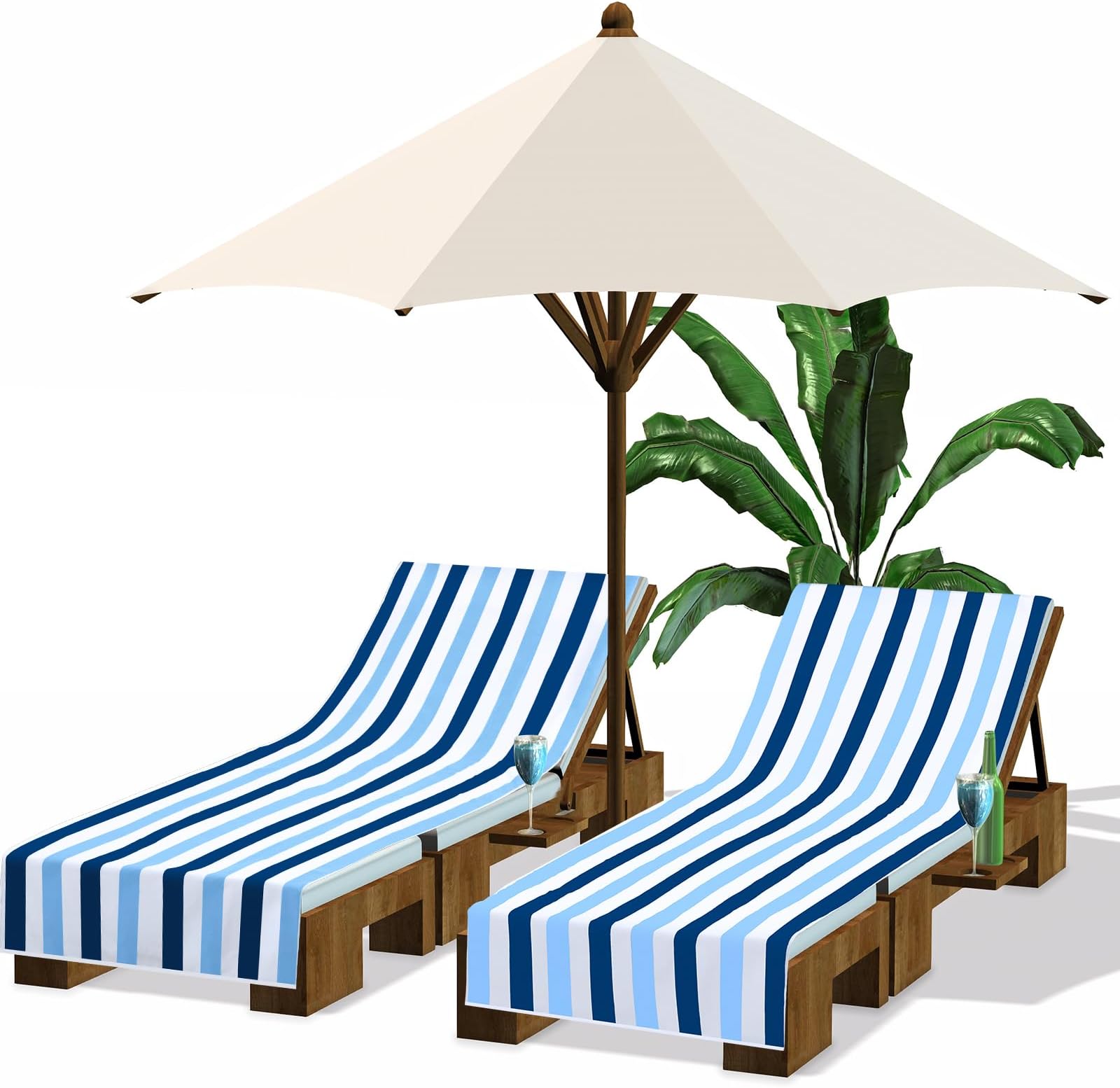 Amazon.com: Oudain 6 Pcs Pool Lounge Chair Towel Covers 30 x 85 Inch ...