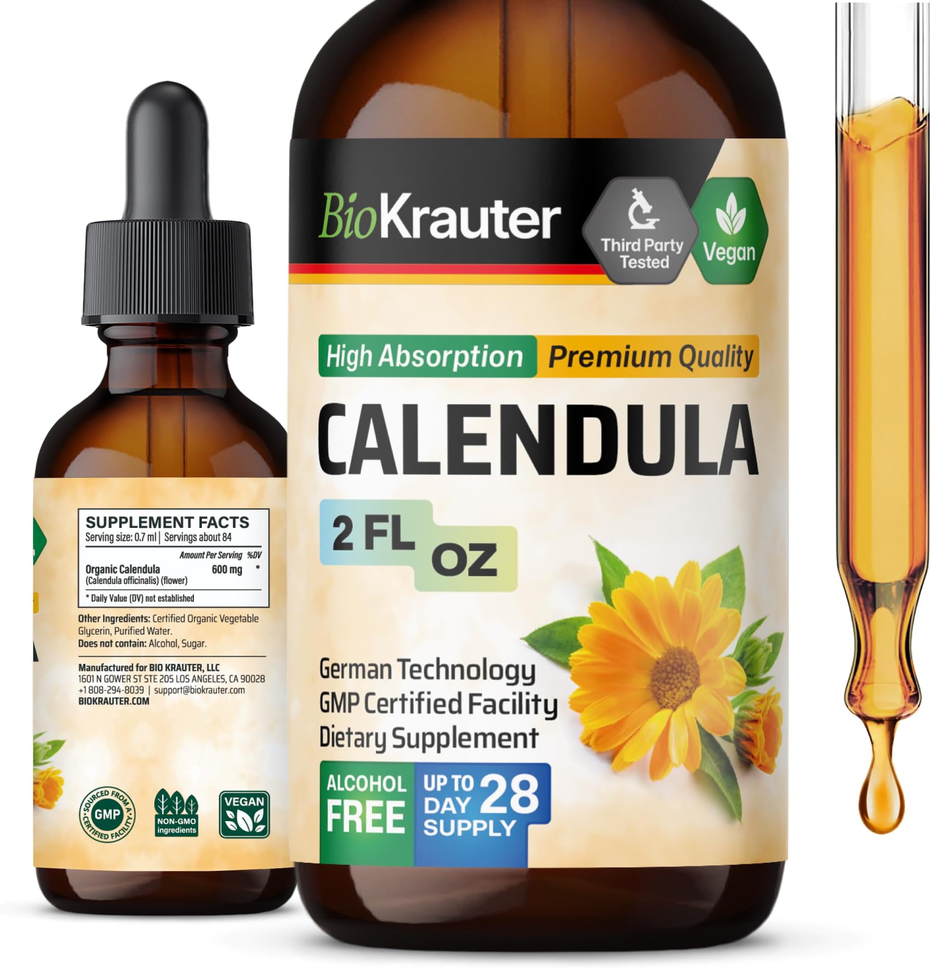 Amazon.com: Herb Pharm Certified Organic Calendula Succus Liquid ...