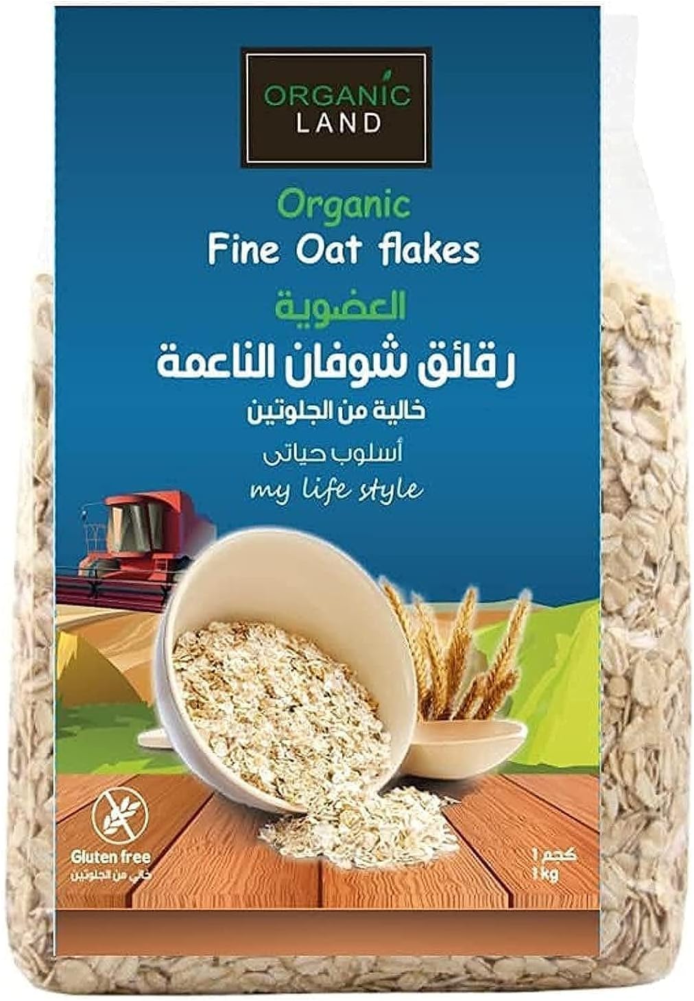 Organic Land Organic Fine Oat Flakes, 1 kg : Buy Online at Best Price ...