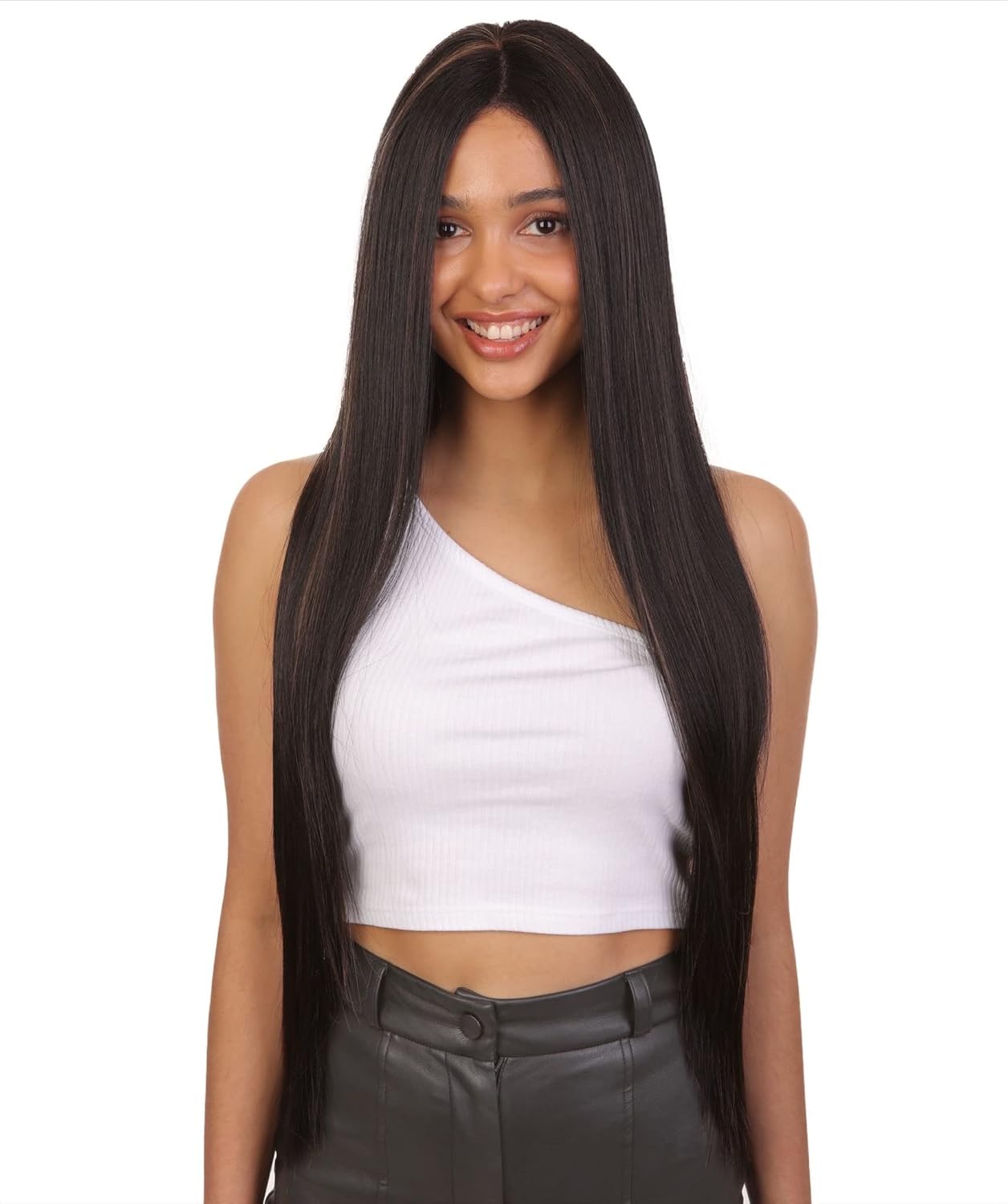 Amazon.com : LUXLUXE Monique Straight 32-Inch Long 360 Degree HD Lace ...