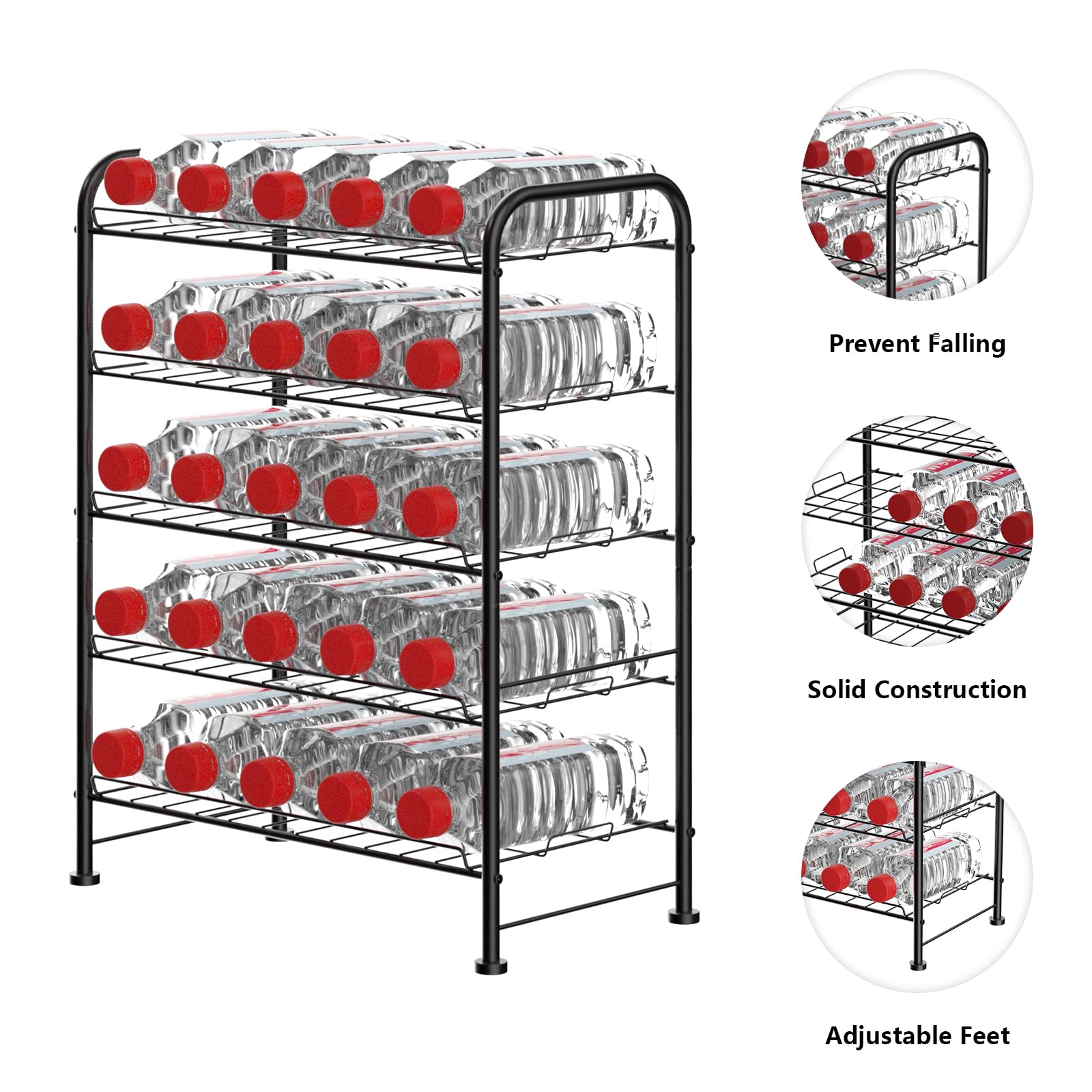 Snapklik.com : OYEAL Water Bottle Storage Rack 5 Tier Bottled Water ...