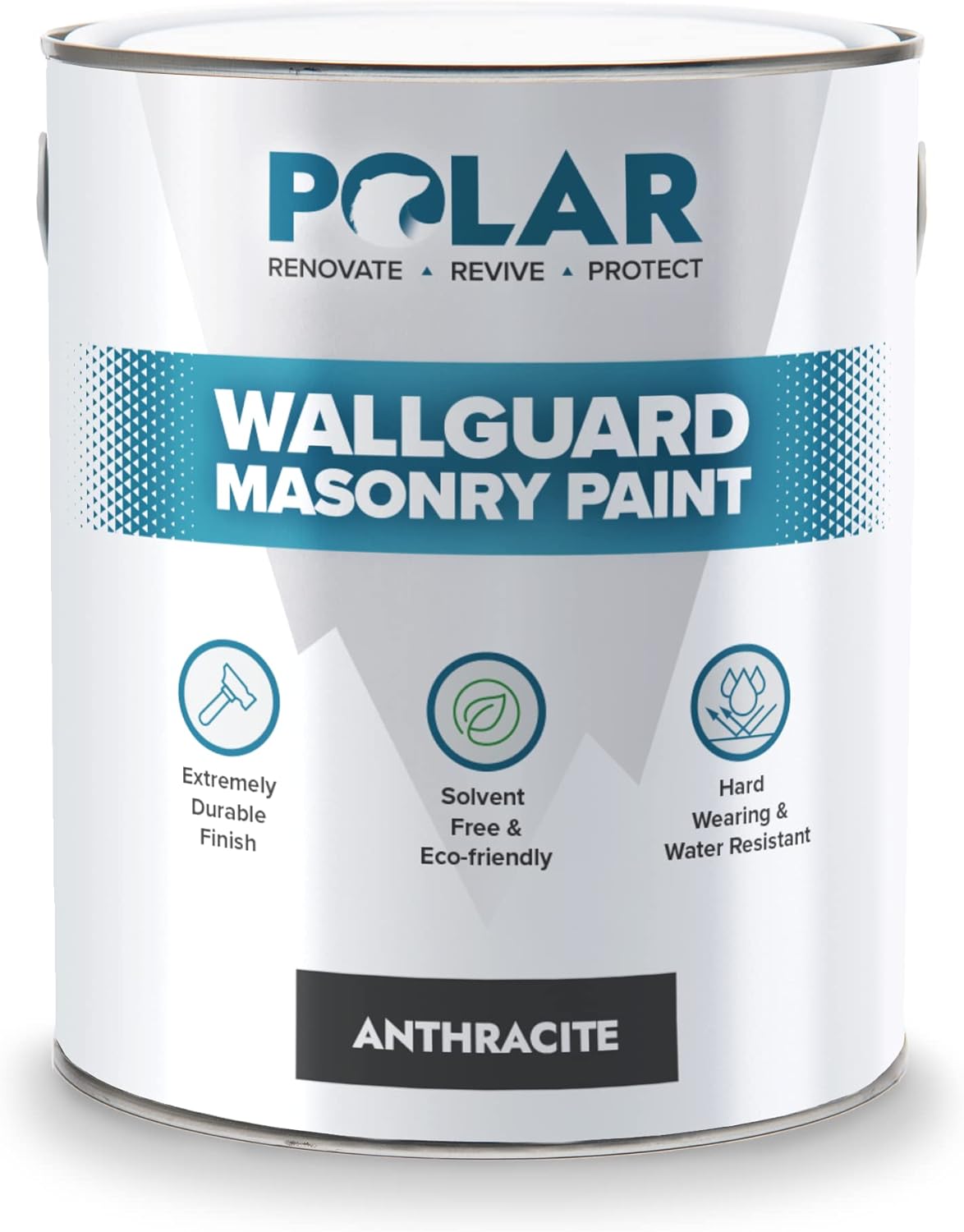 Polar Premium Wallguard Masonry Paint - Anthracite - 5 Litre - Exterior Coatings - Ideal For ...