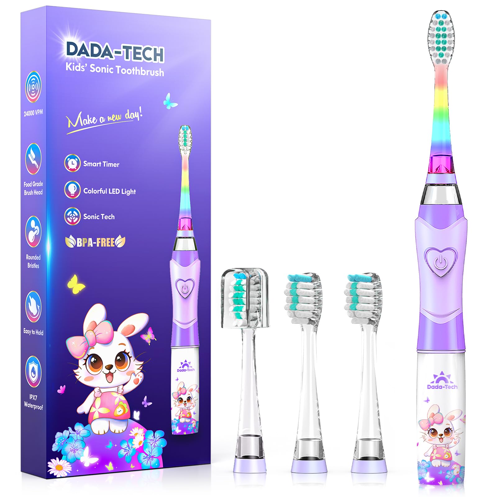 Amazon.com: Kids Electric Toothbrush Toddler Toothbrush Age 2-4-8-12 ...
