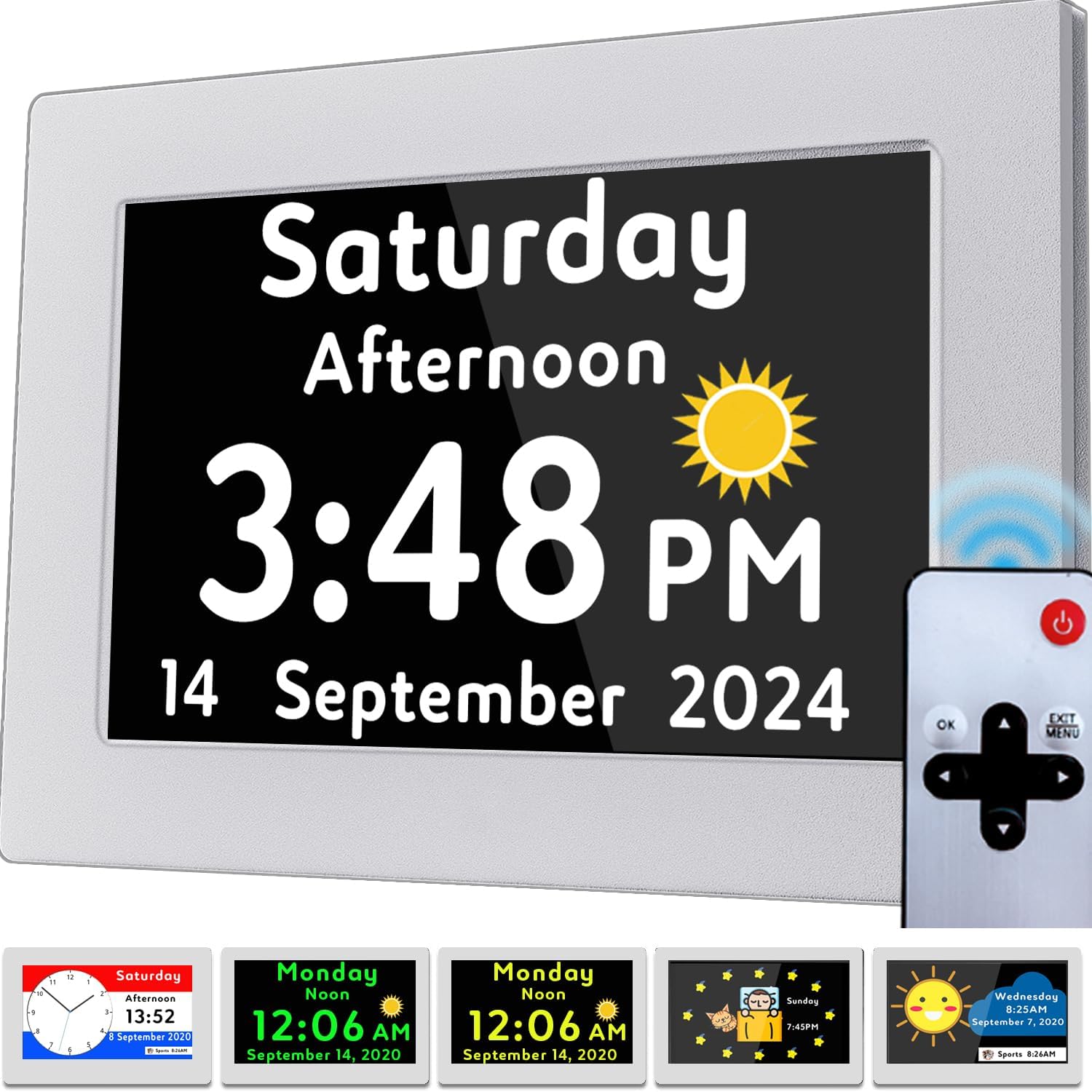 Véfaîî Digital Clock Sleep Trainer-18 Alarms Custom Reminders, Auto DST ...