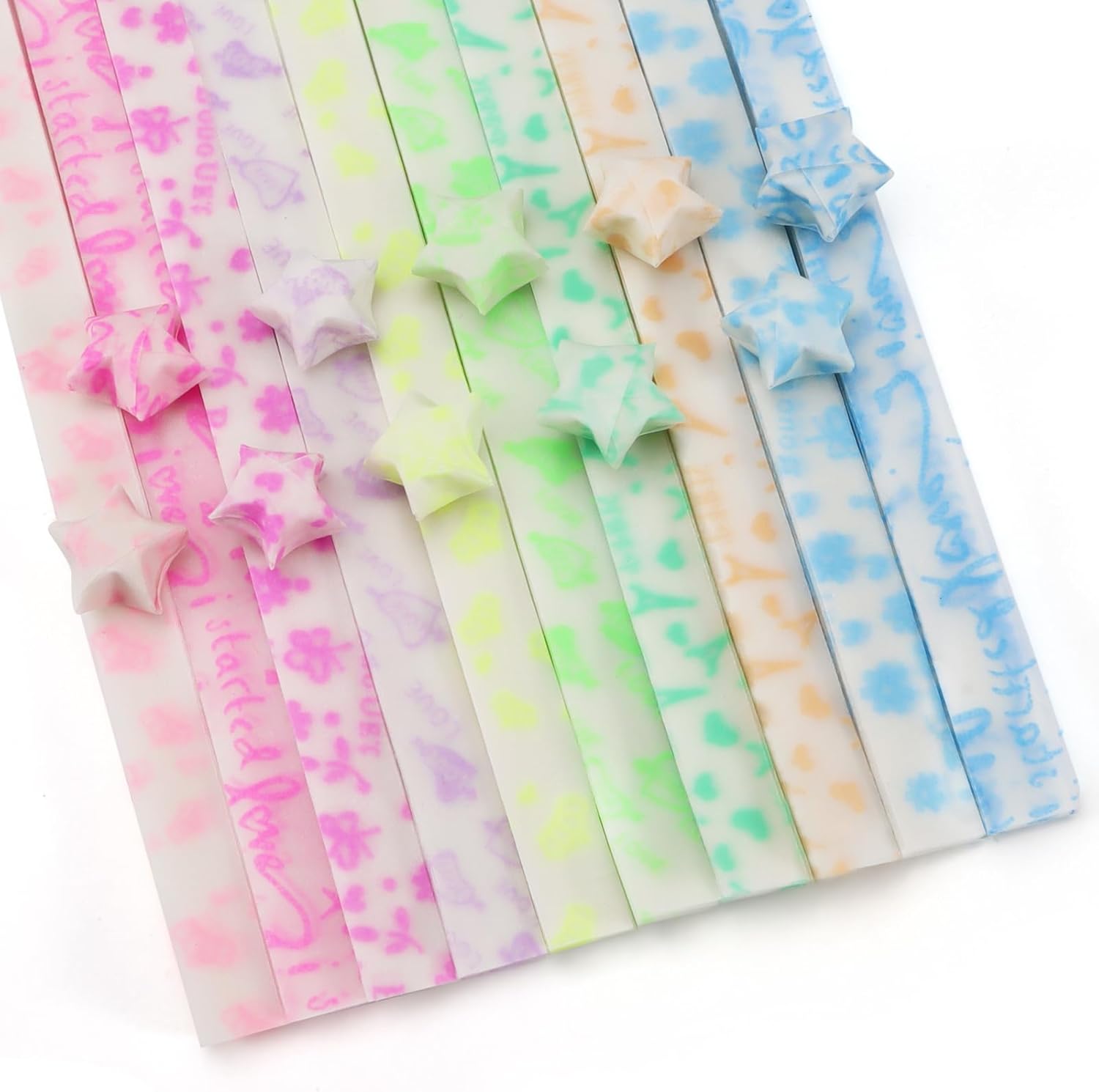 Amazon.com : ASTIMESA 210 Sheets Paper Star Strips, 10 Colors Mixed ...
