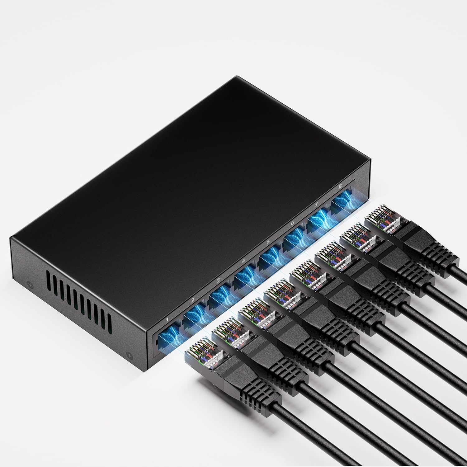 Amazon.com: Tenda SG108, 8 Port Gigabit Switch, Unmanaged Home Ethernet ...