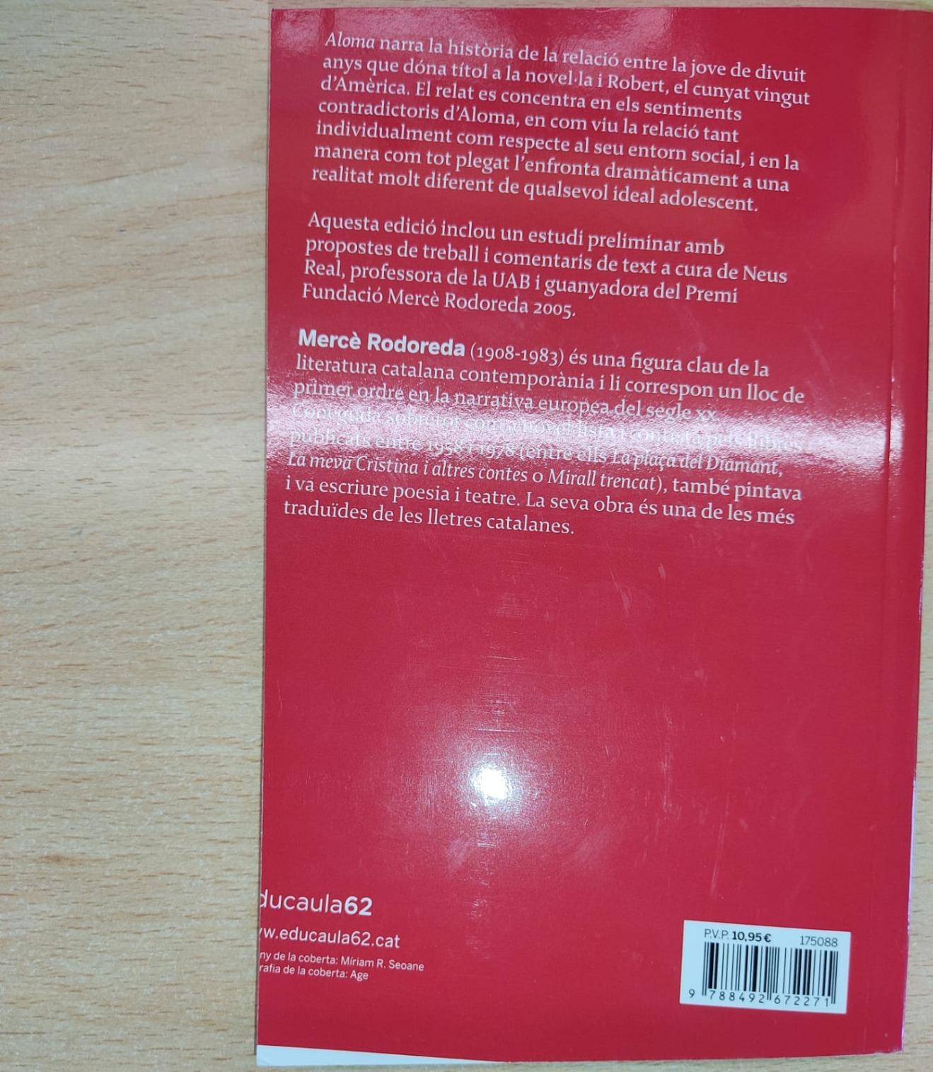 Aloma: 16 (Educació 62) : Rodoreda, Mercè: Amazon.es: Libros