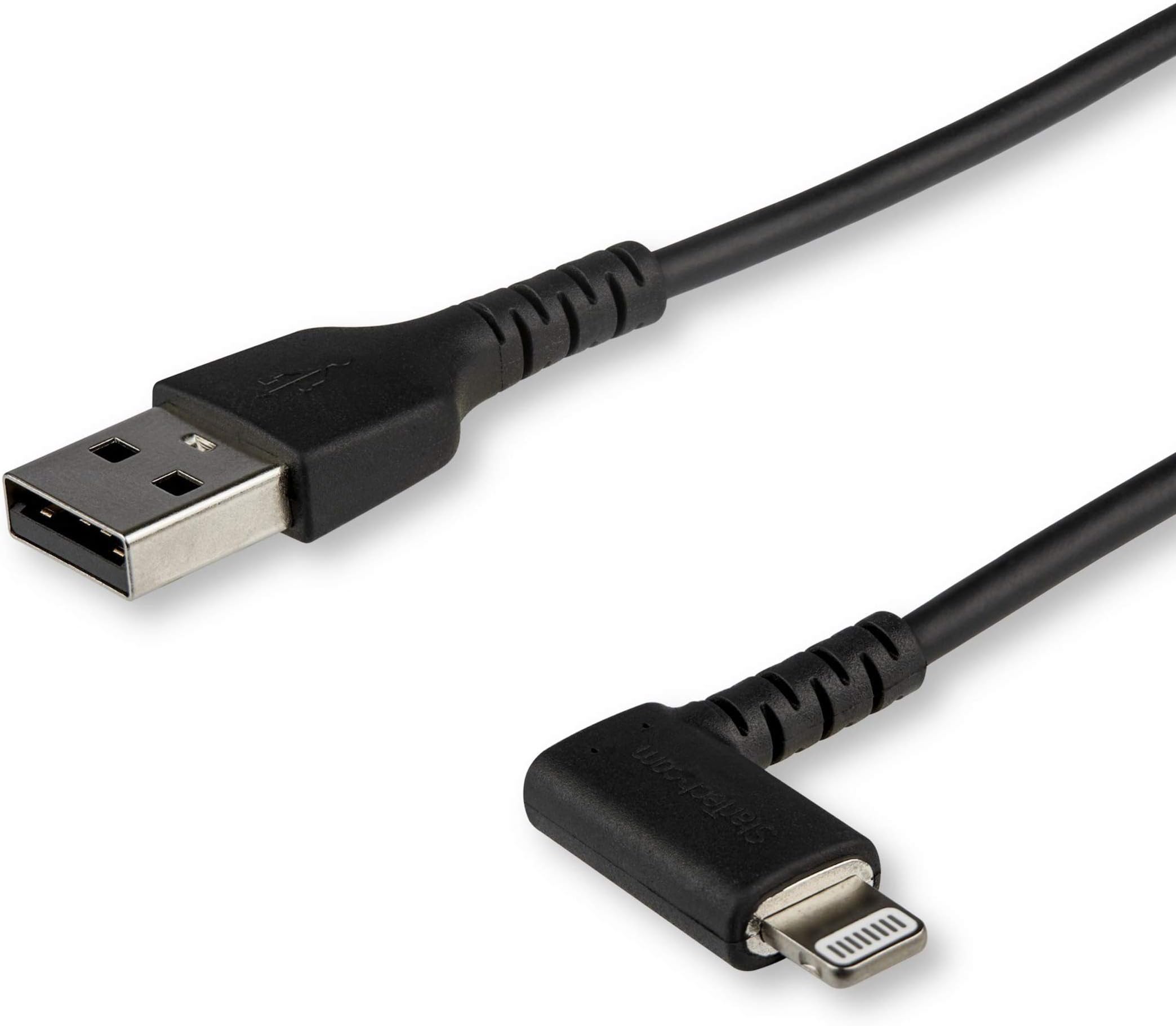 Amazon.com: StarTech.com 3ft (1m) Durable USB A to Lightning Cable ...