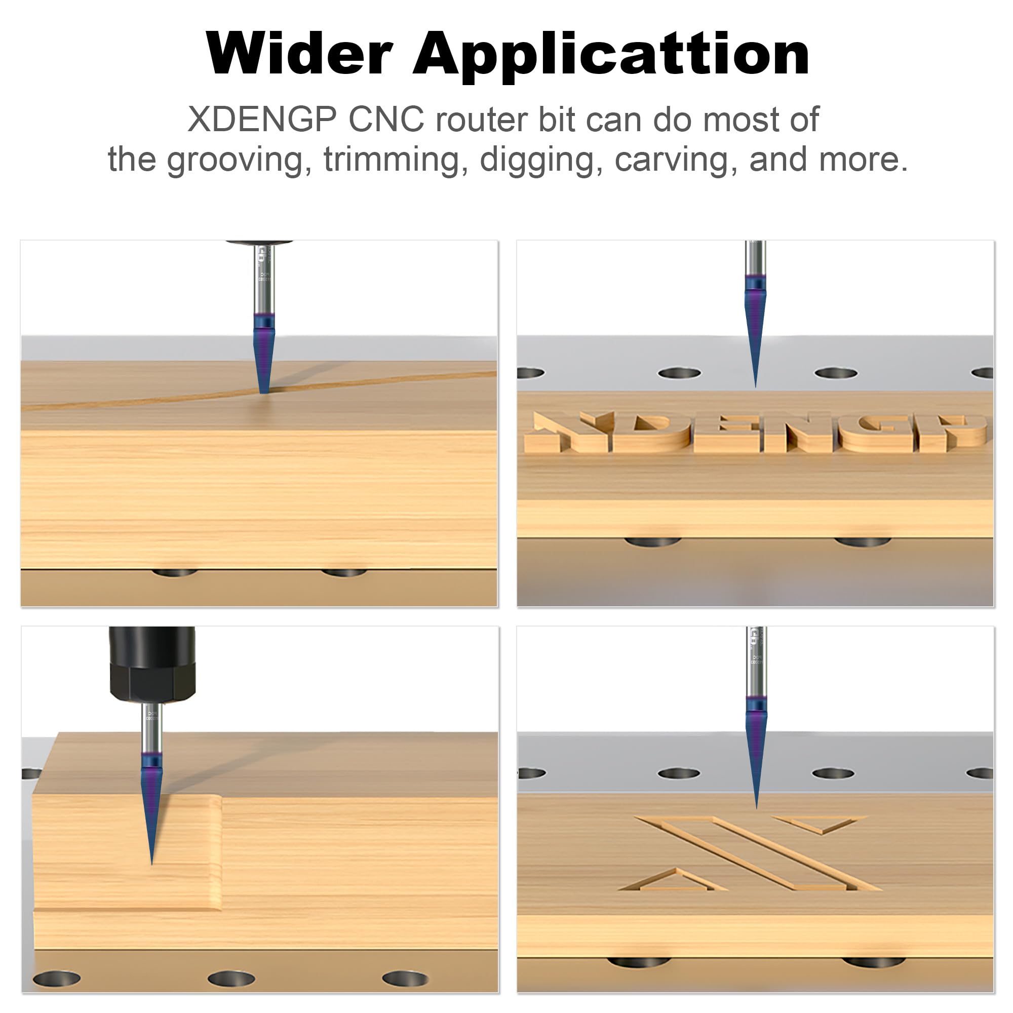 Snapklik.com : XDENGP 15 Degree V Groove Router Bit For CNC, Carbide V ...