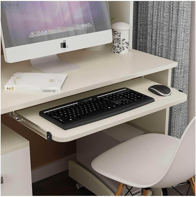 Amazon.com: Keyboard Drawer Tray Stand,Slide-Out Keyboard Drawers ...