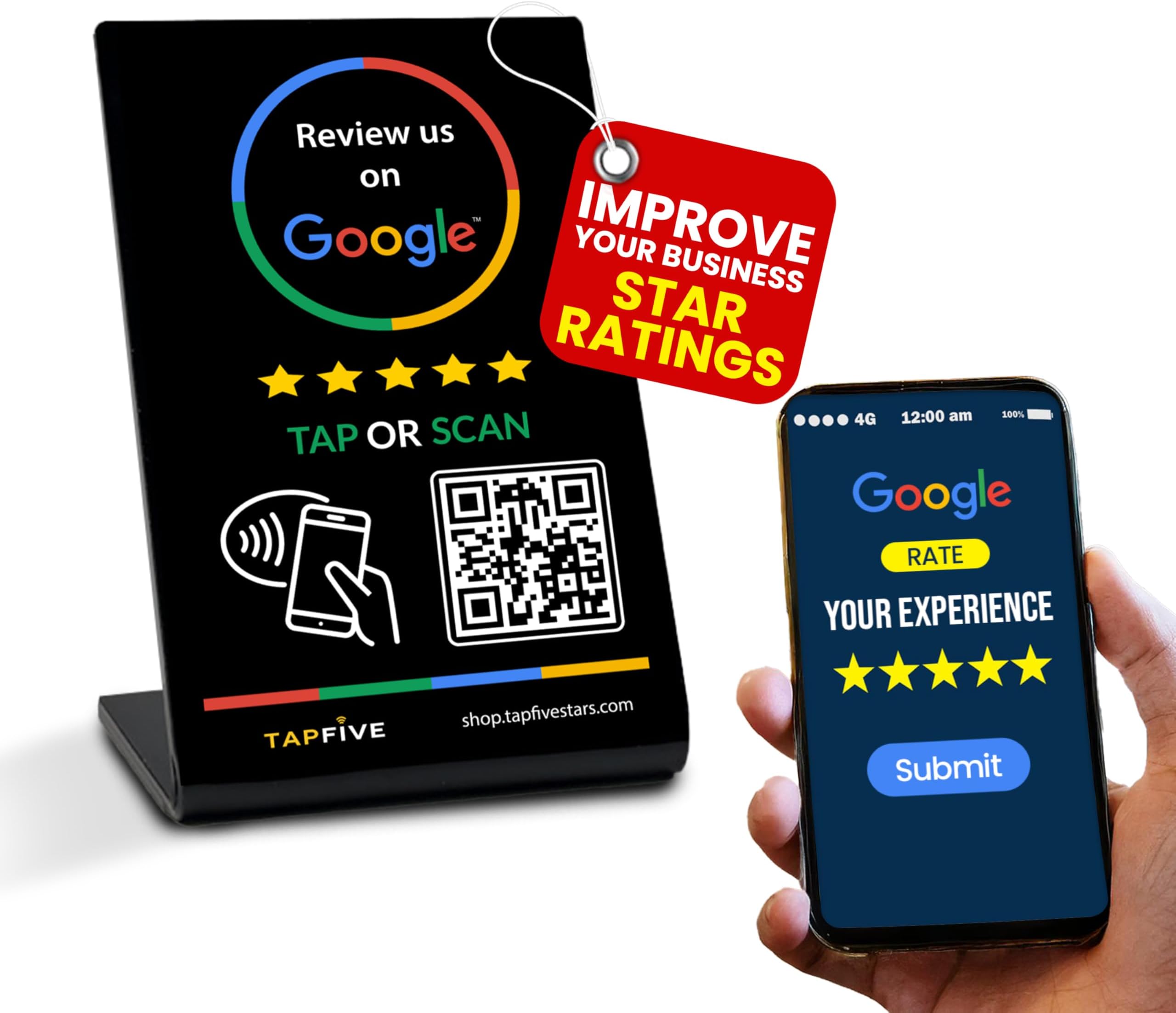 Amazon.com : TapFive Review Stand compatible with Google Reviews - Tap ...