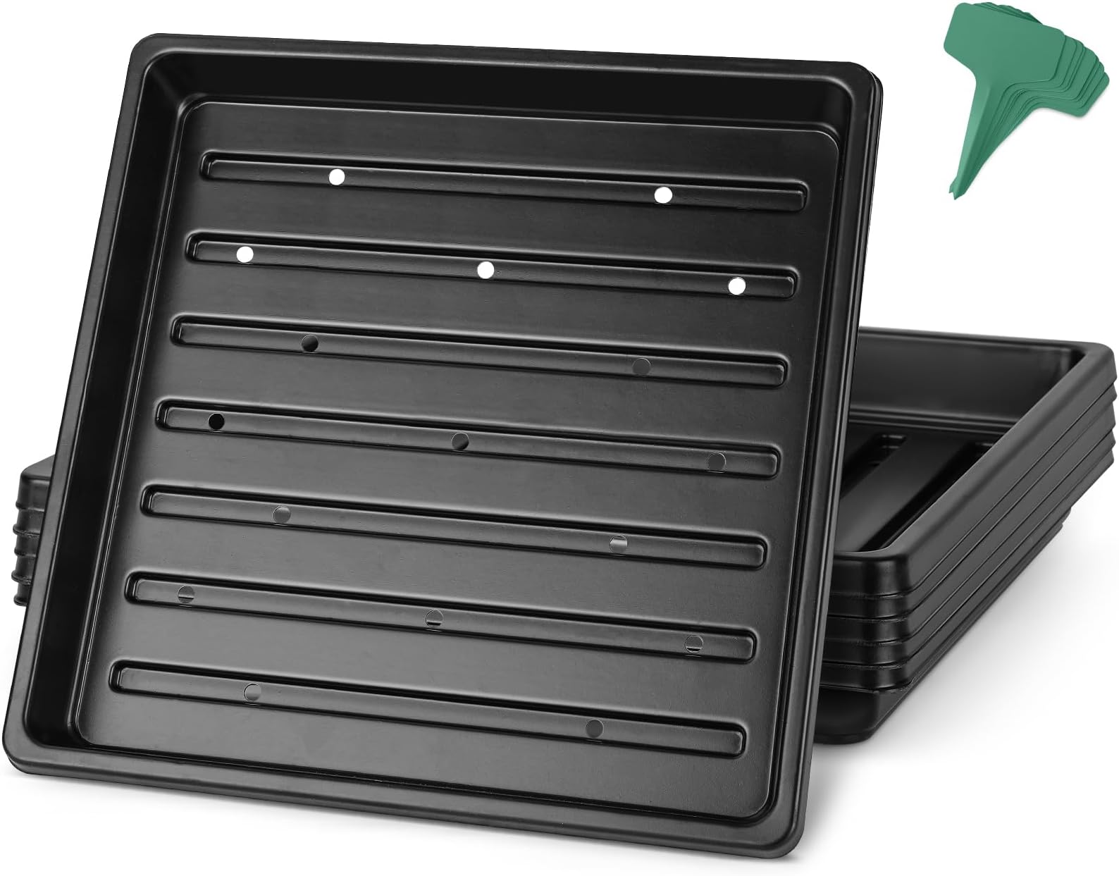 Amazon.com : Mr. Pen- Plastic Growing Trays, 5Pack, Black, 17x10, Plant ...