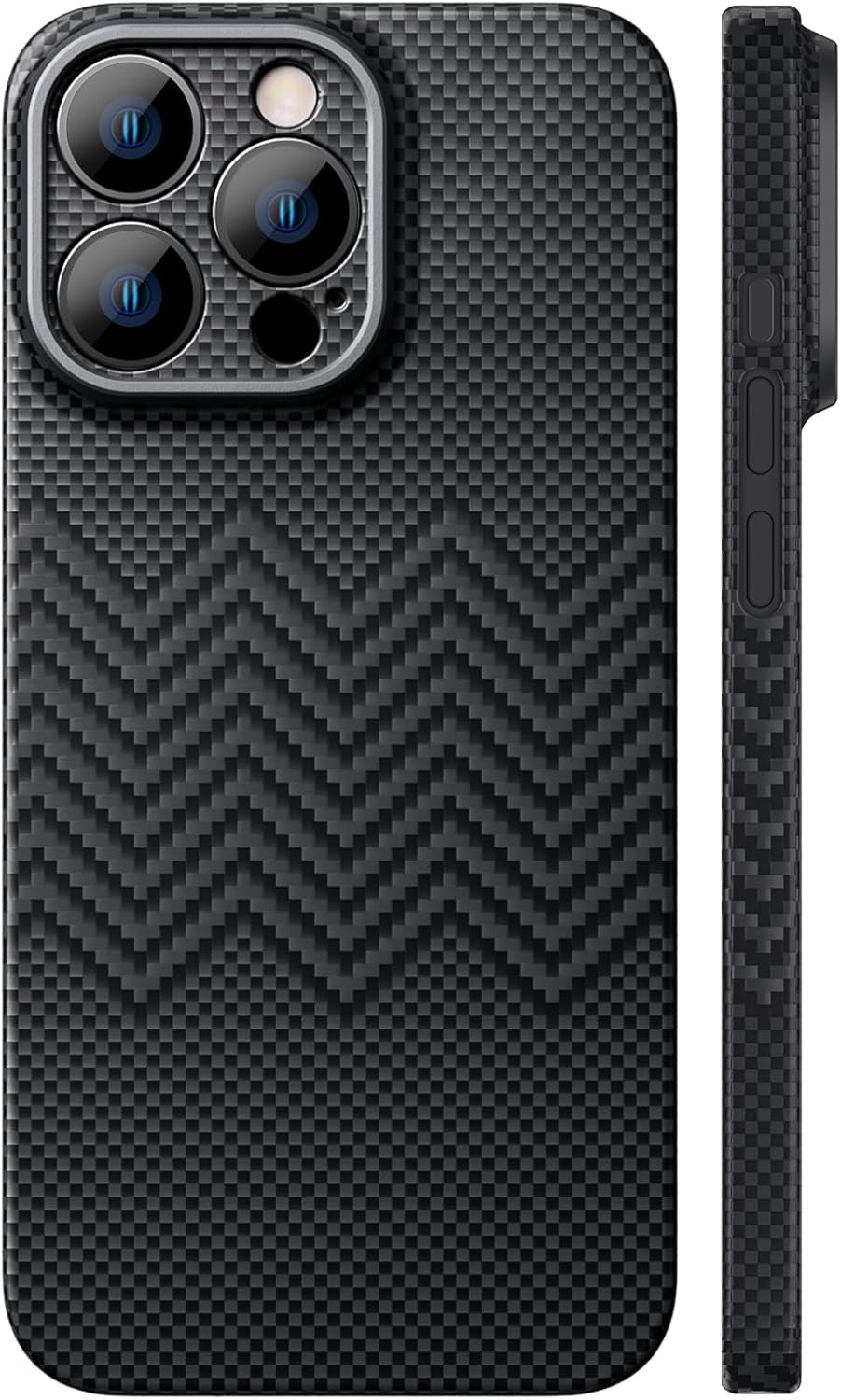 memumi Fibra Aramida para iPhone 15 Pro Funda Textura Ondulada ...