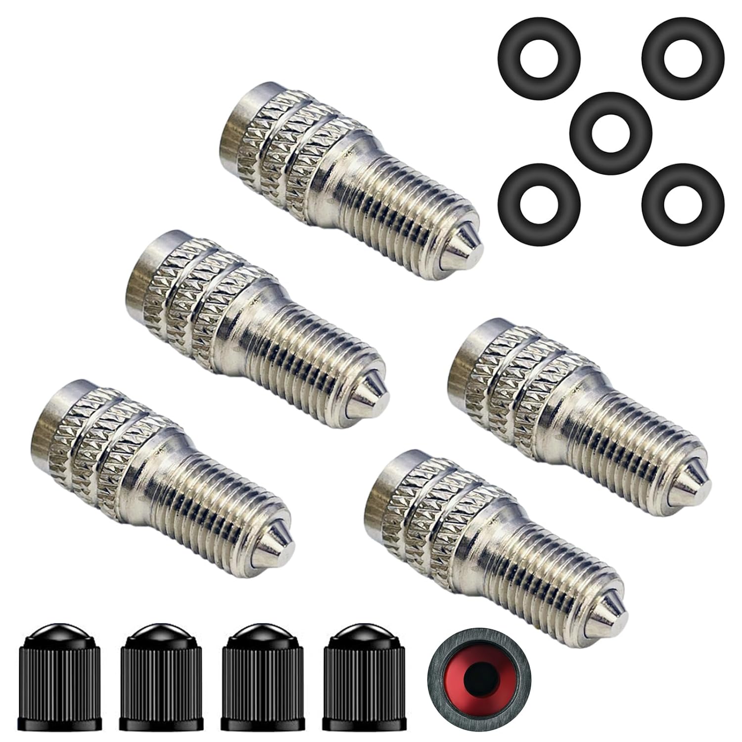 Double Seal High Pressure Inflate Through Valve Stem Caps Tire Valve ...