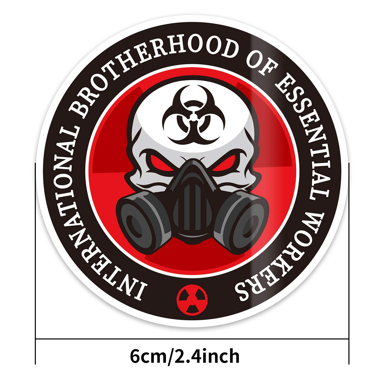 20 Pieces Essential Worker Hard Hat Sticker Pack, 2.4 Inch Nuclear ...